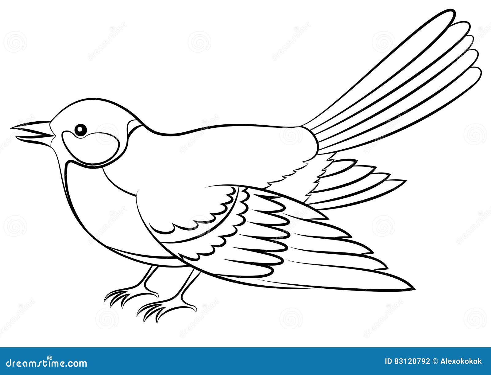 Vogel-Meise Lokalisierte Konturen Vektor Abbildung - Illustration von ...