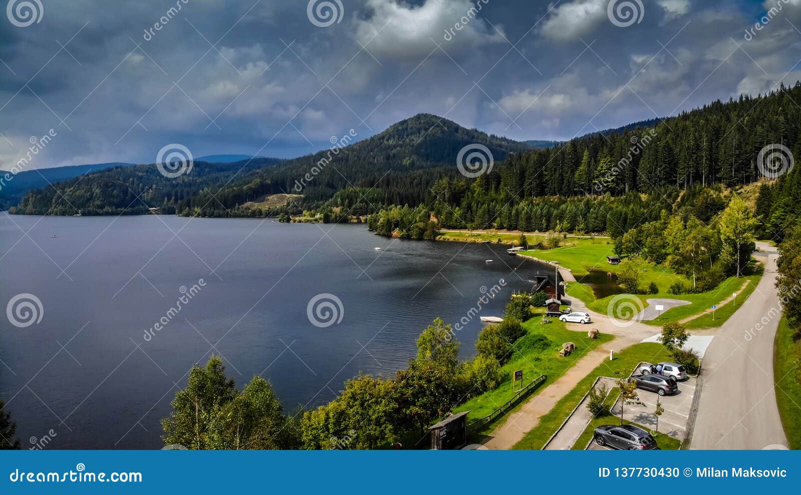 Vogelperspektive Von Stausee Soboth Stockfoto - Bild von hintergrund ...