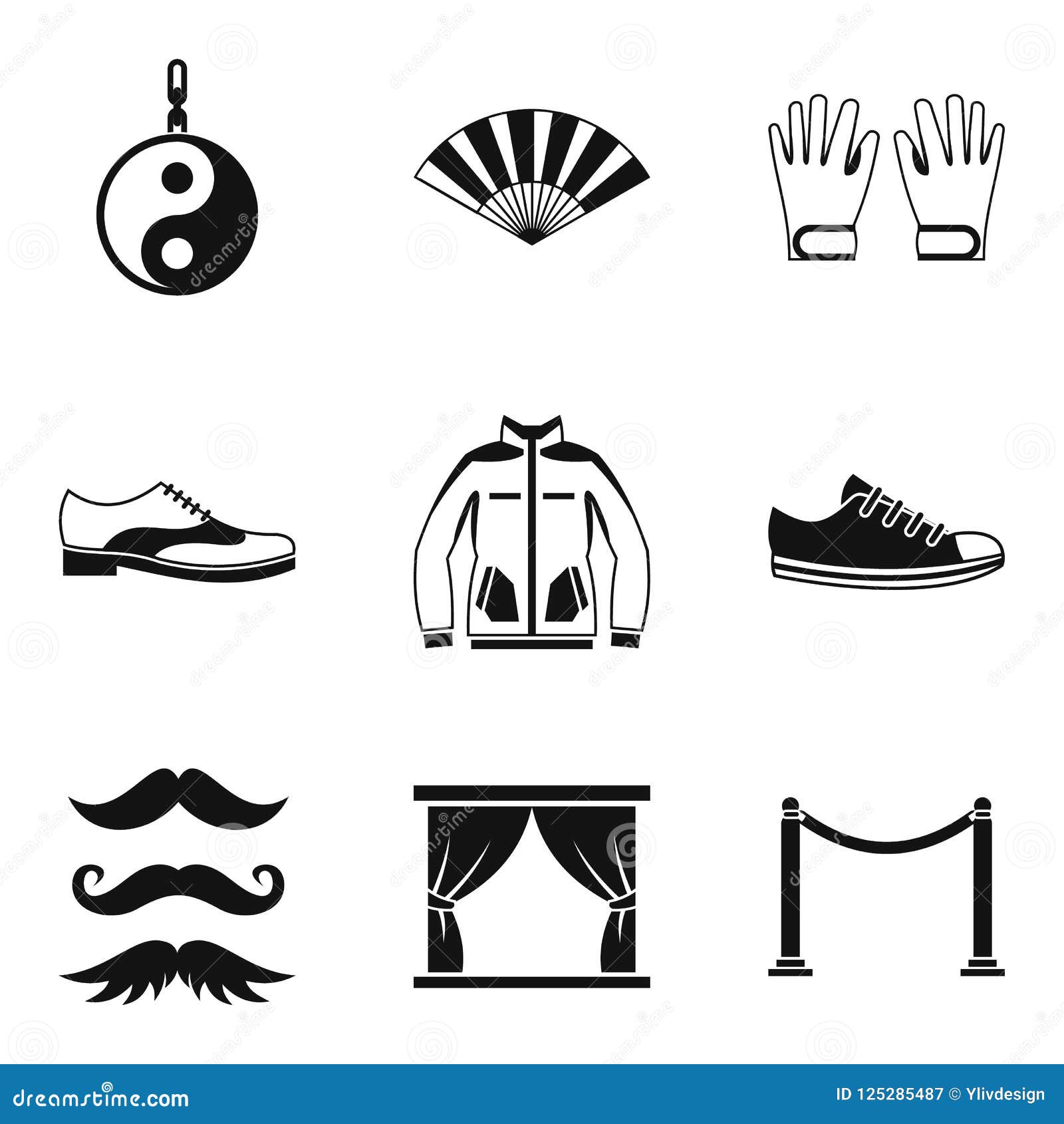 Vogue Icons Set, Simple Style Stock Illustration - Illustration of ...