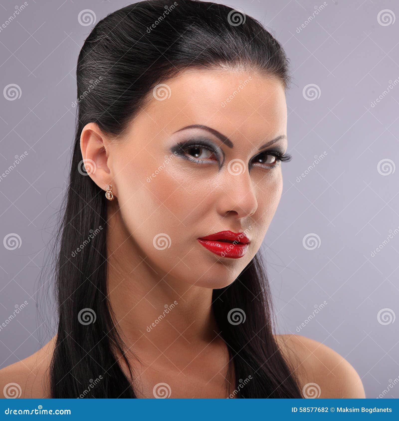 Vogue Style Portrait of Beautiful Delicate Woman Stock Photo - Image of ...