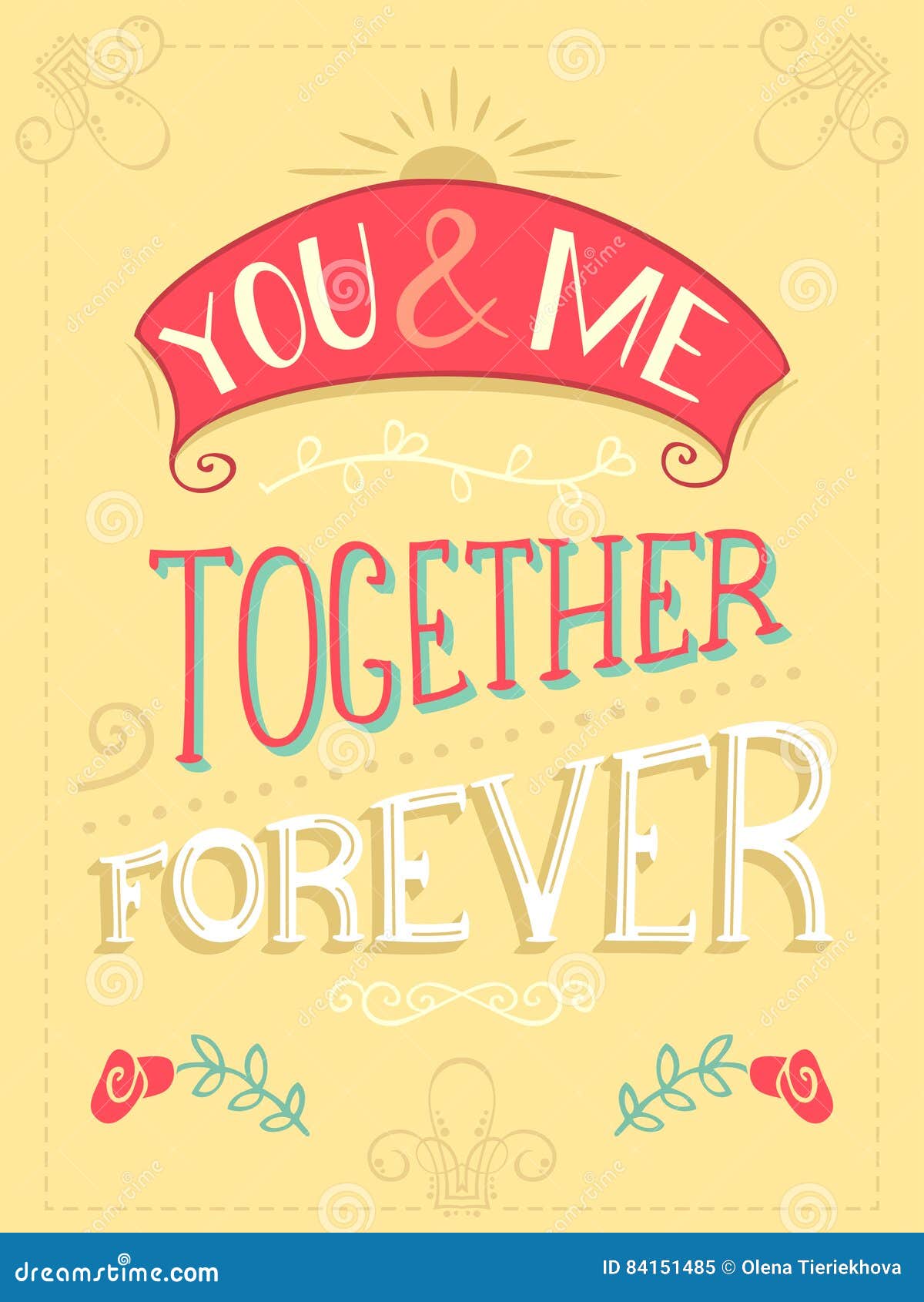 Voi E Me Insieme Per Sempre Illustrazione Vettoriale - Illustrazione di ...