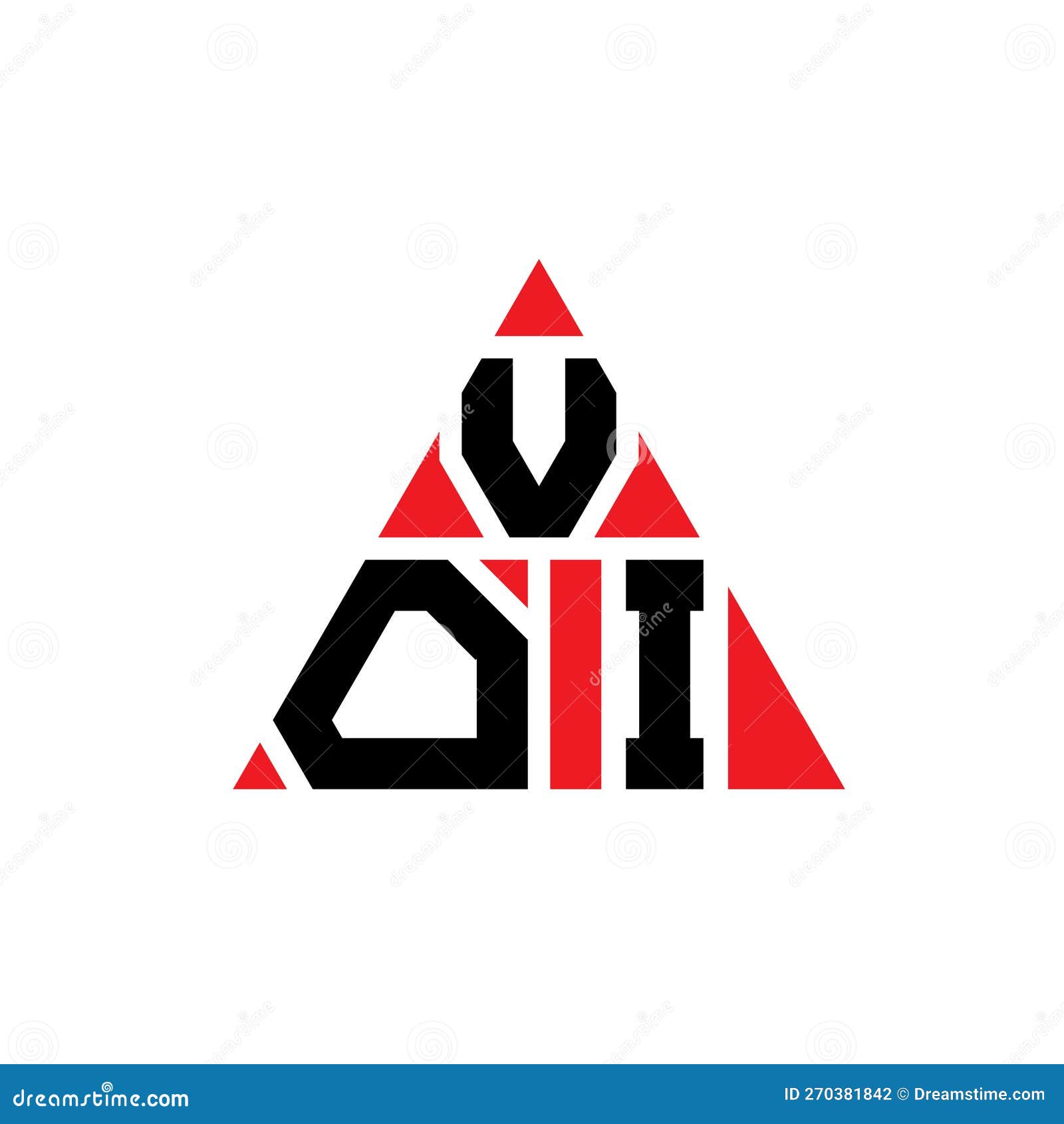 VOI Triangle Letter Logo Design with Triangle Shape. VOI Triangle Logo ...