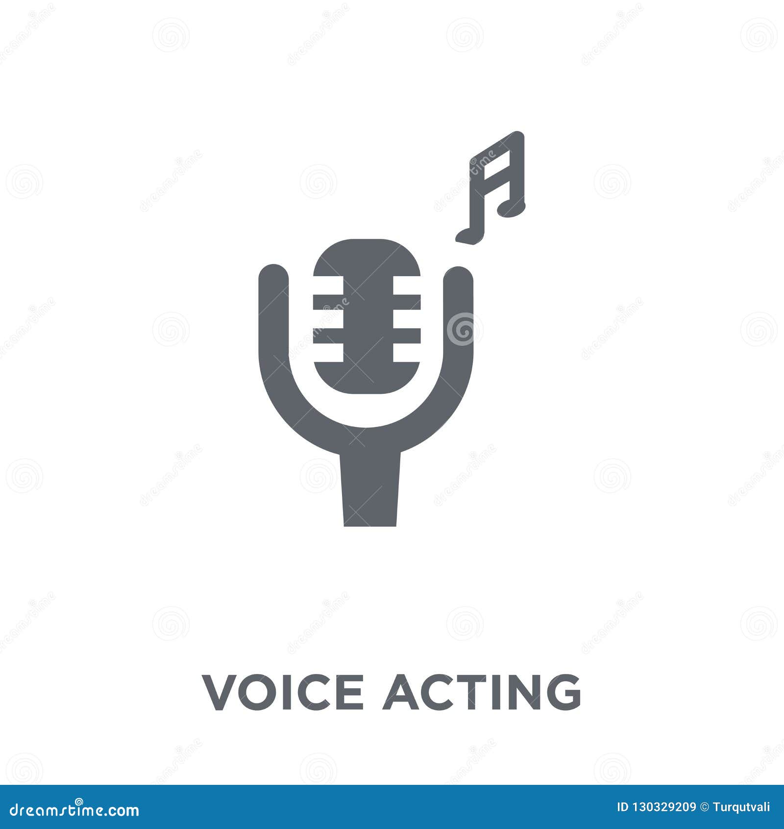Voice Acting Icon. Trendy Voice Acting Logo Concept On White Background ...
