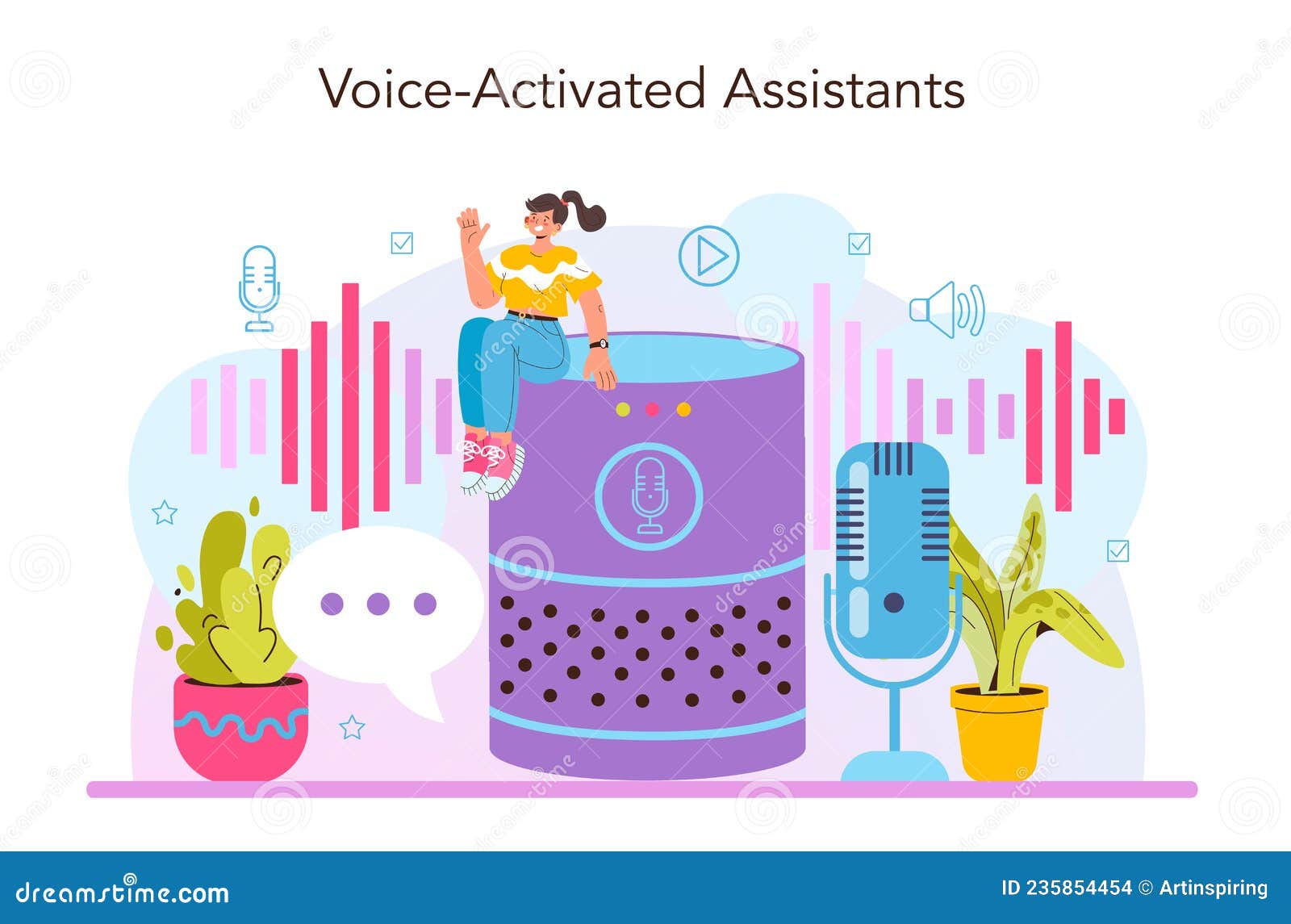 Voice Activated Assistant Flowchart Royalty-Free Cartoon ...