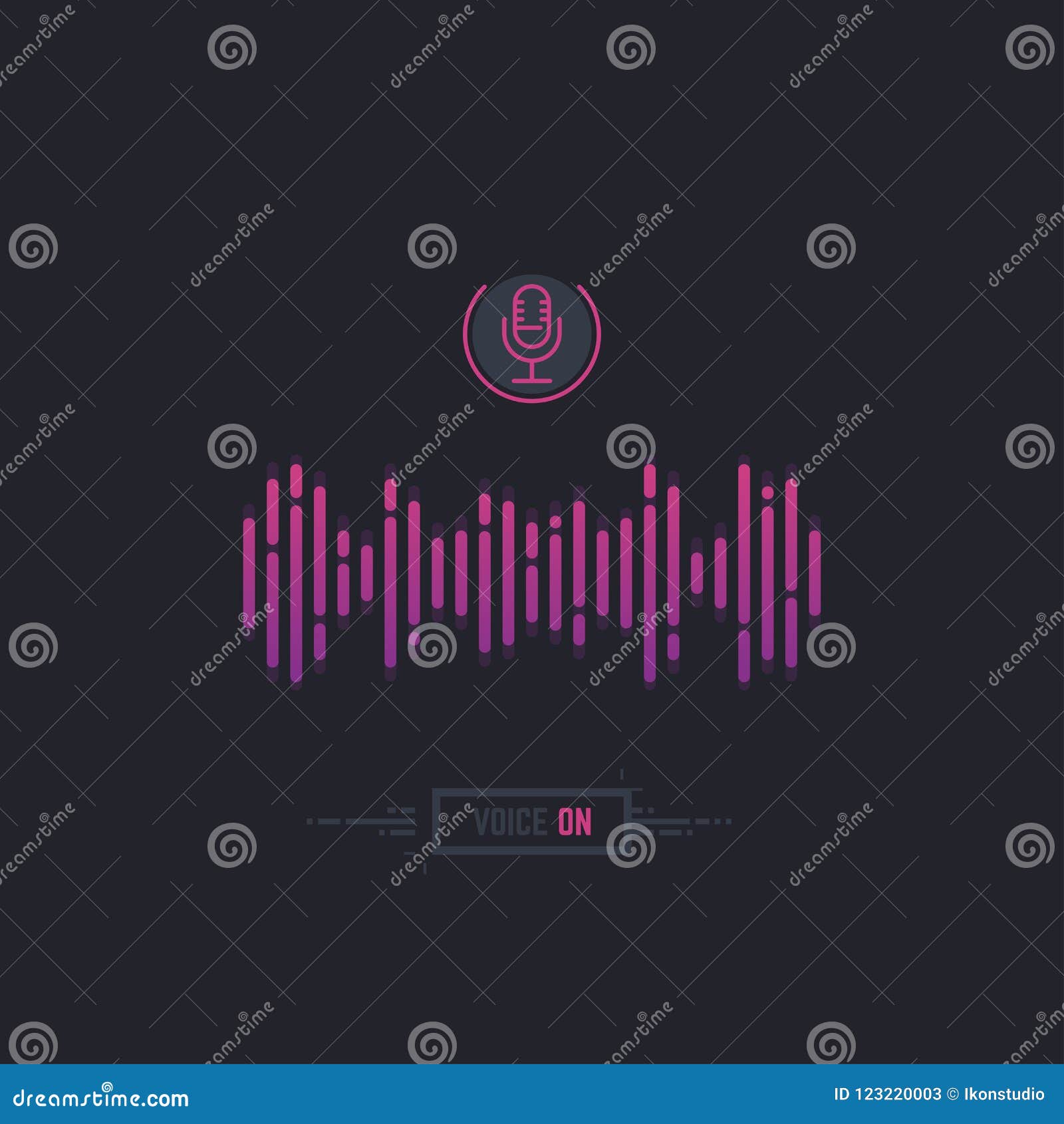 Voice assistant banner stock vector. Illustration of audio - 123220003