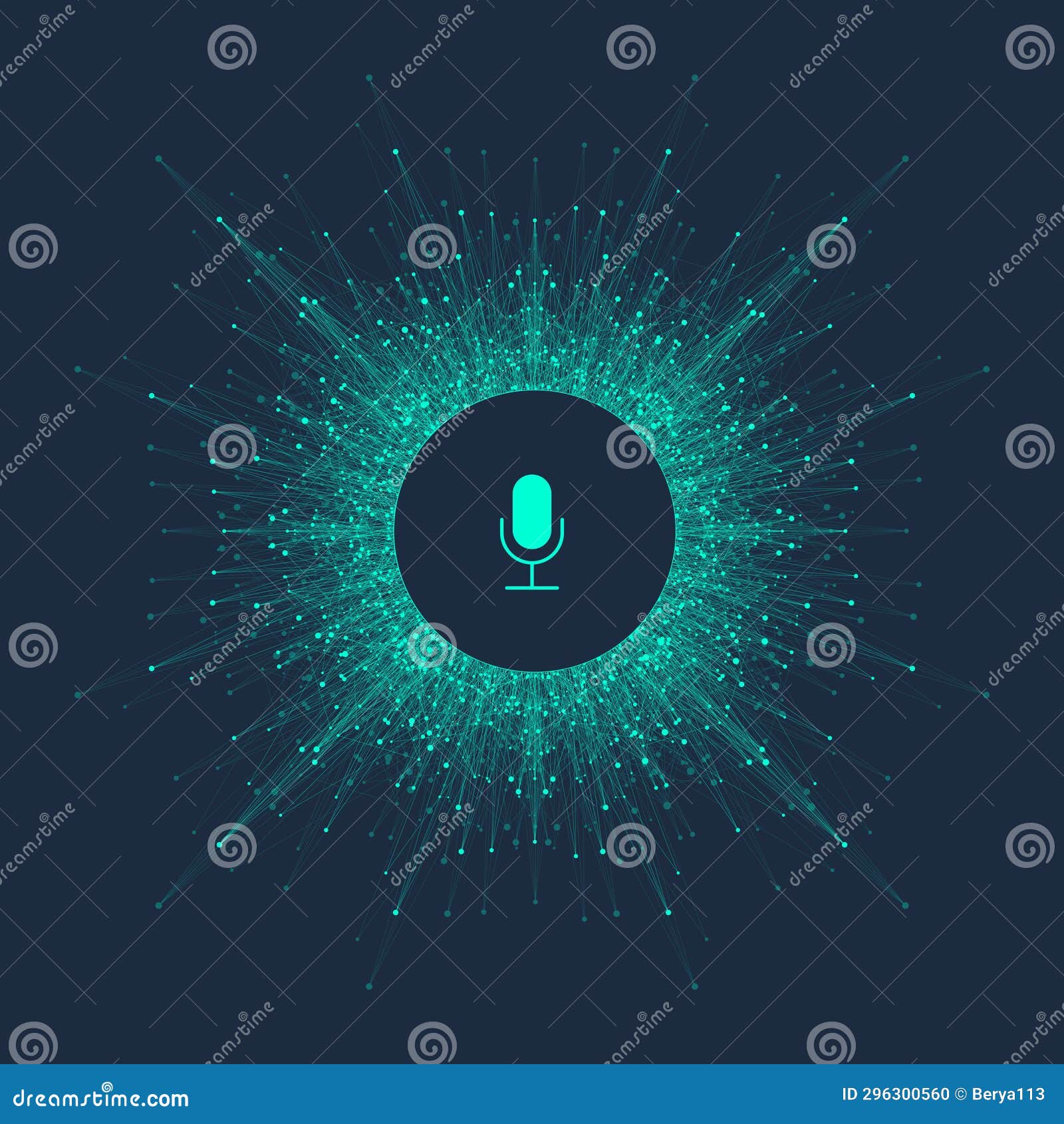 Voice Assistant Concept. Vector Sound Wave. Voice and Sound Recognition ...