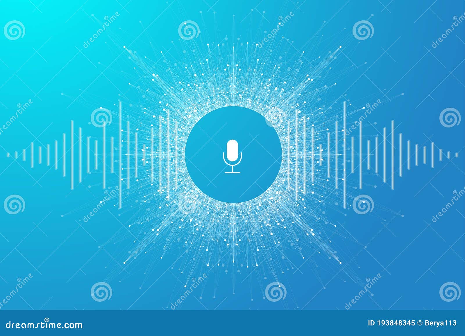 Voice Assistant Concept. Vector Sound Wave. Voice And Sound Recognition ...
