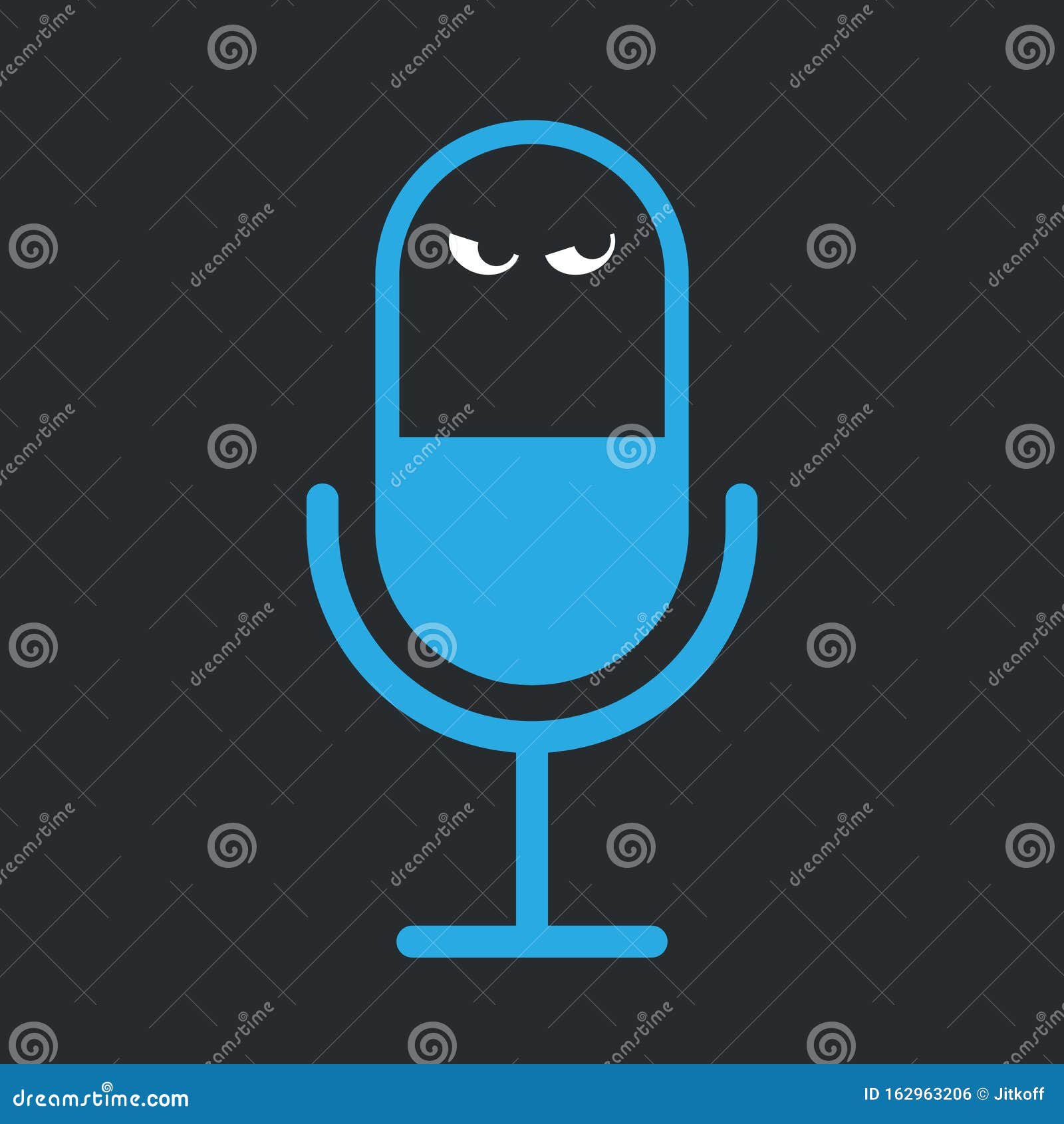Voice Assistant Icon with the Robber Mask. Stock Vector - Illustration ...