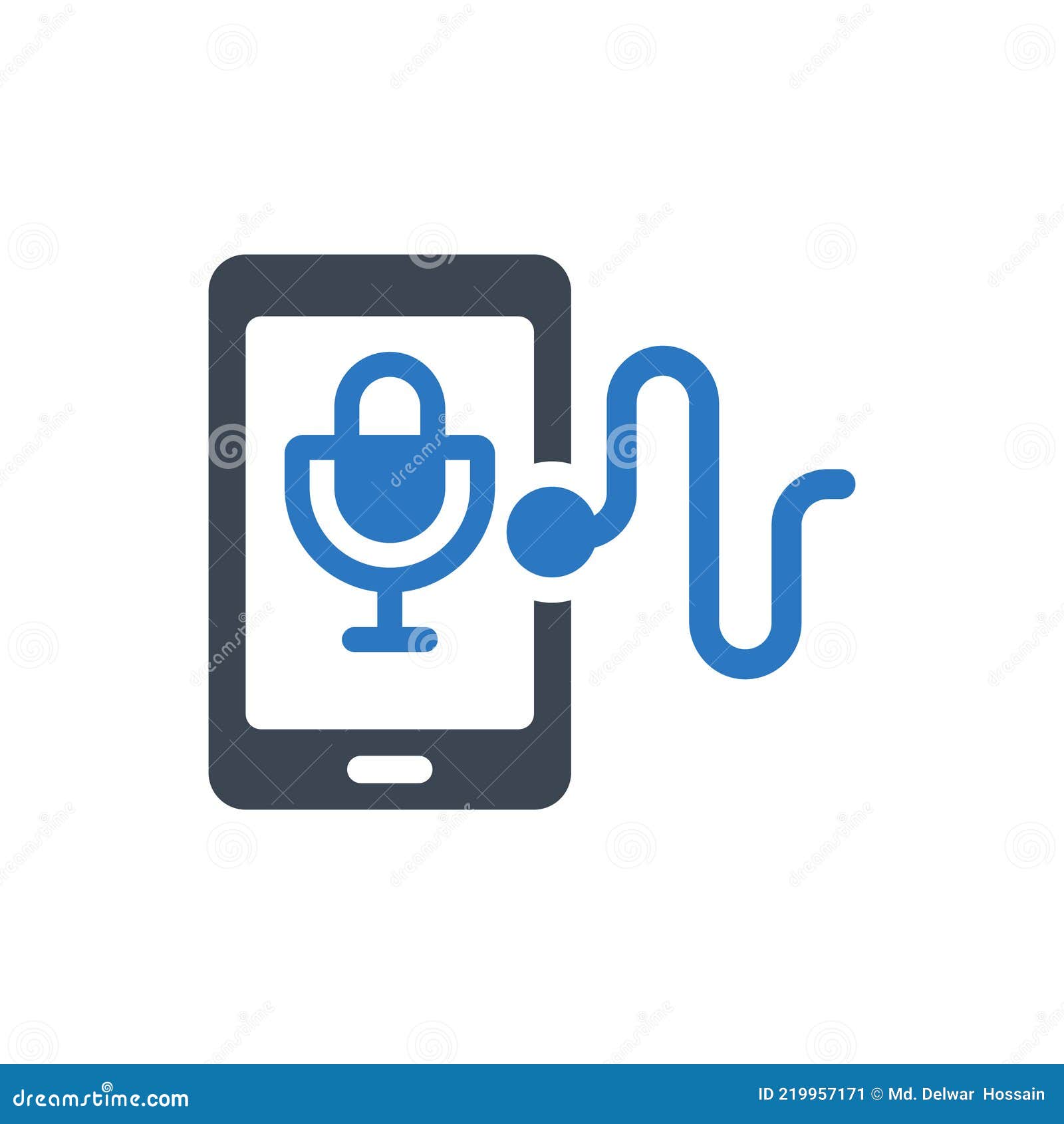 Voice assistant icon stock vector. Illustration of voice - 219957171