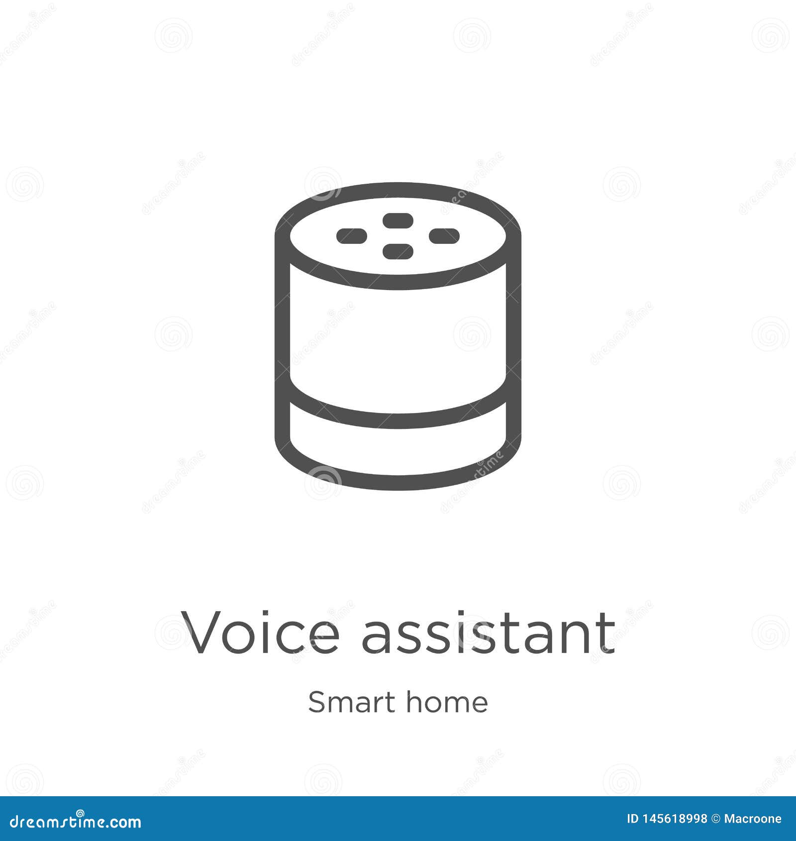 Voice Assistant Icon Vector from Smart Home Collection. Thin Line Voice ...