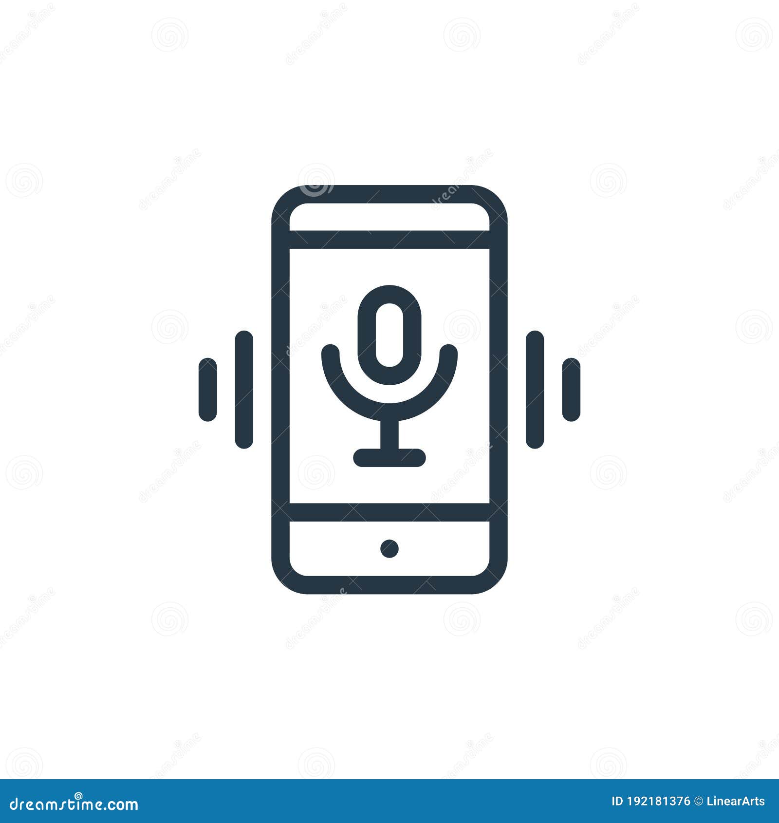 Voice Assistant Icon Vector from Smarthome Concept. Thin Line ...
