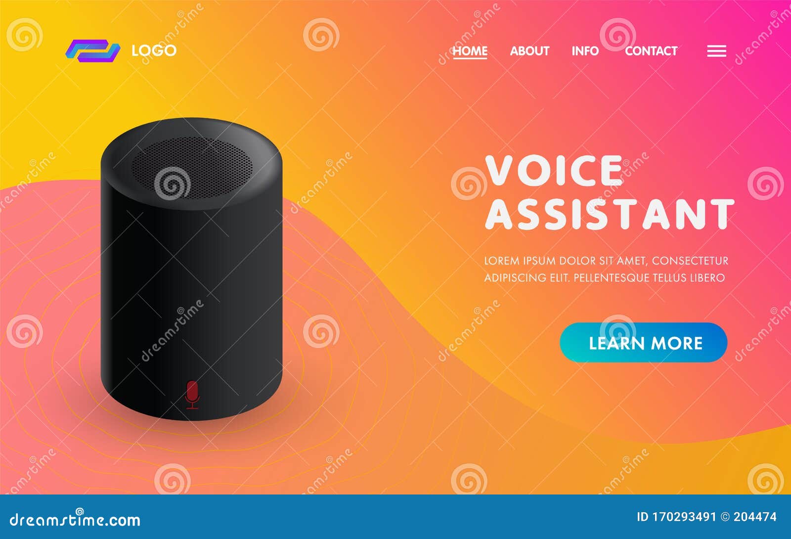 Voice Assistant Smart Home Sound Recognition System. IOT Device Web ...