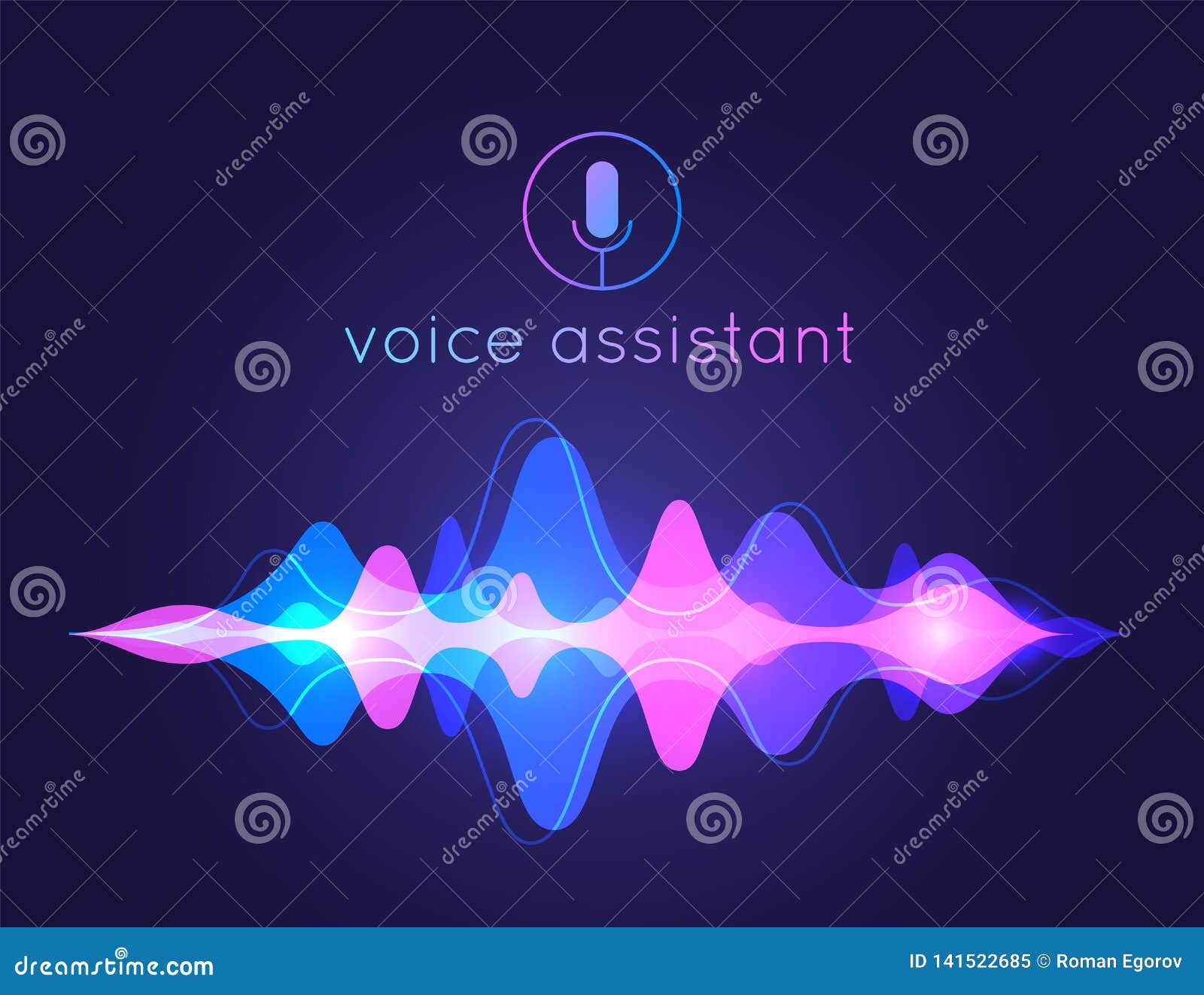 Sound Wave Vector Background. Audio Music Soundwave. Voice Frequency ...