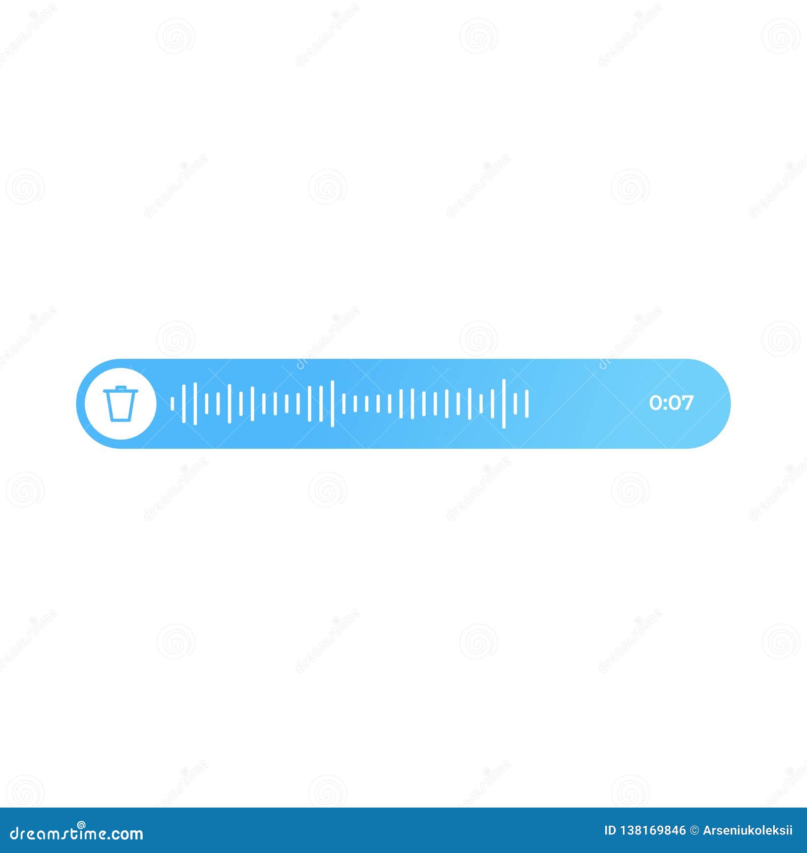 Voice and Audio Message. Modern Communication Ui in Messenger Stock ...