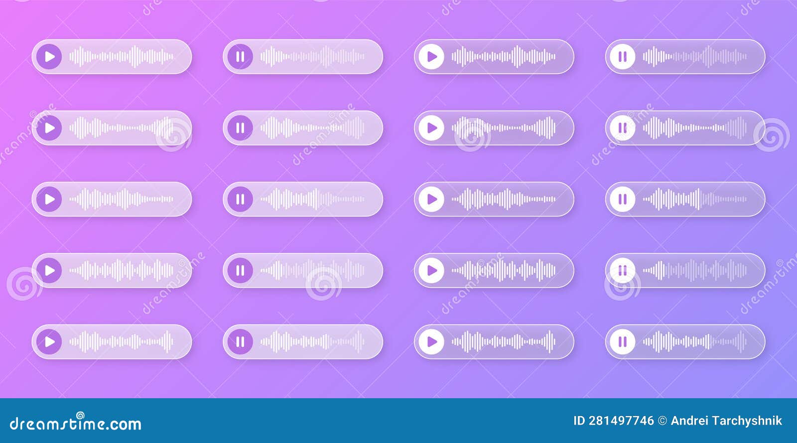 Voice, Audio Message, Transparent Speech Bubbles. SMS Text Frame ...