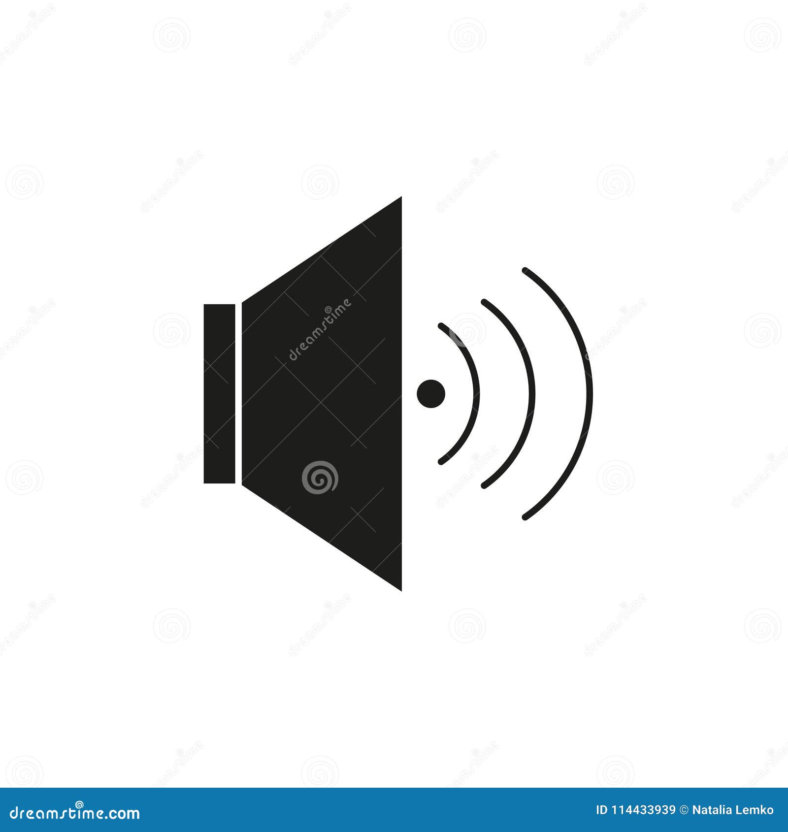 Voice black icon stock vector. Illustration of sound - 114433939