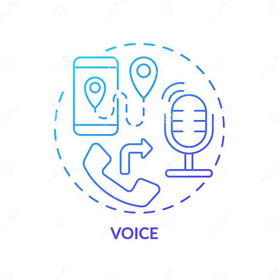 Voice Blue Gradient Concept Icon Stock Vector - Illustration of ucaas ...