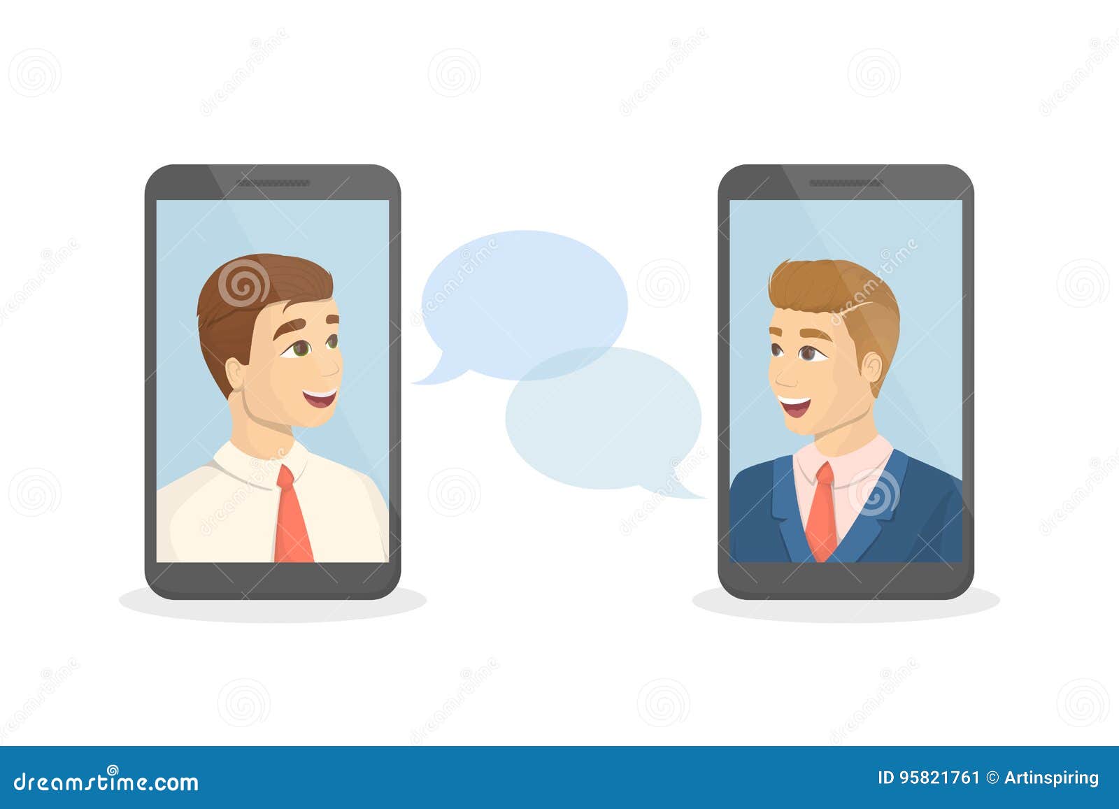 Voice call concept. stock vector. Illustration of person - 95821761