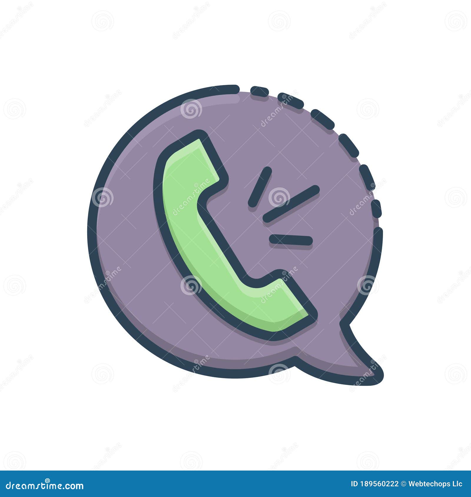 Color Illustration Icon for Voice Call, Phone and Contact Stock ...
