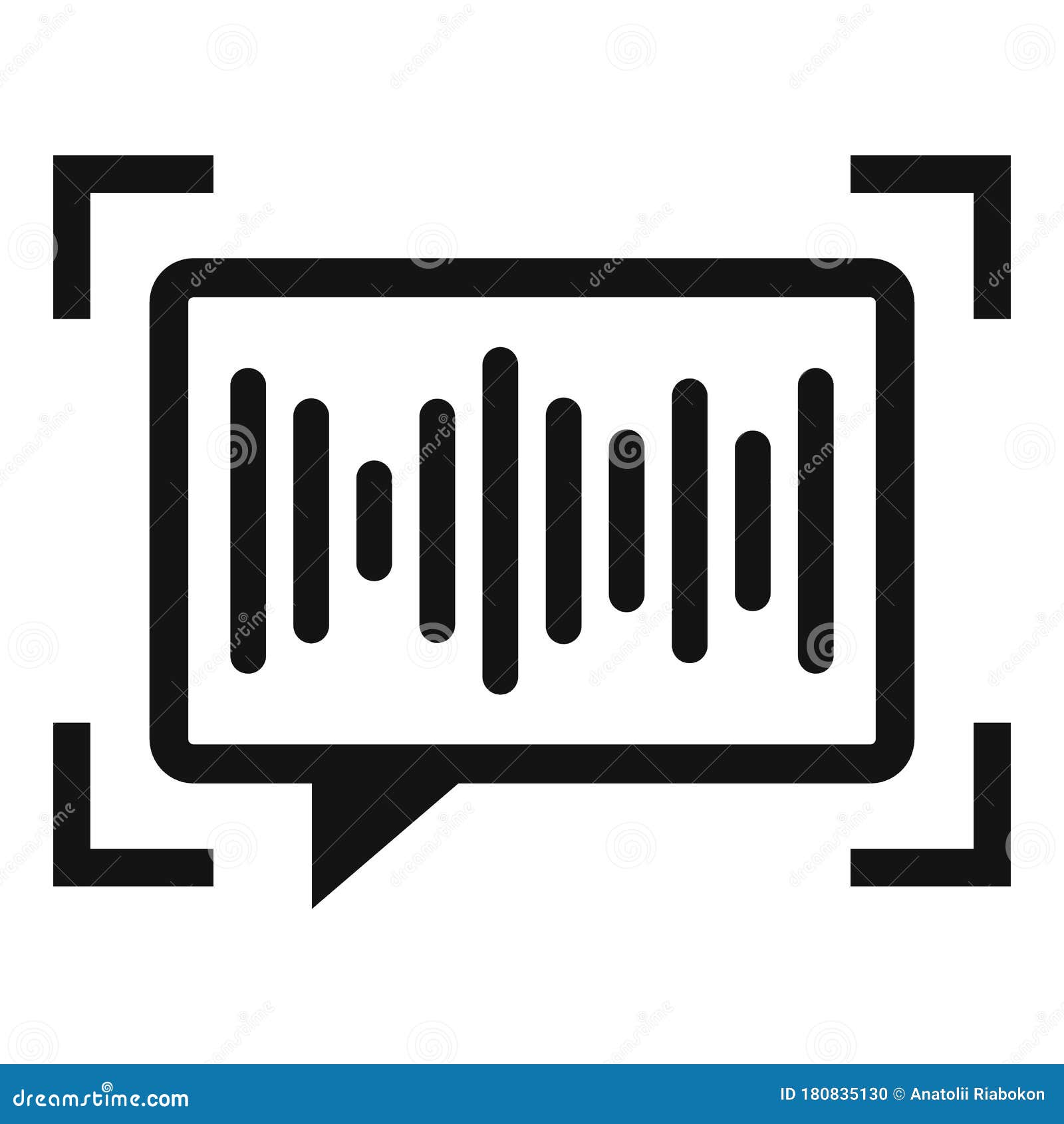 Voice Chat Authentication Icon, Simple Style Stock Vector ...