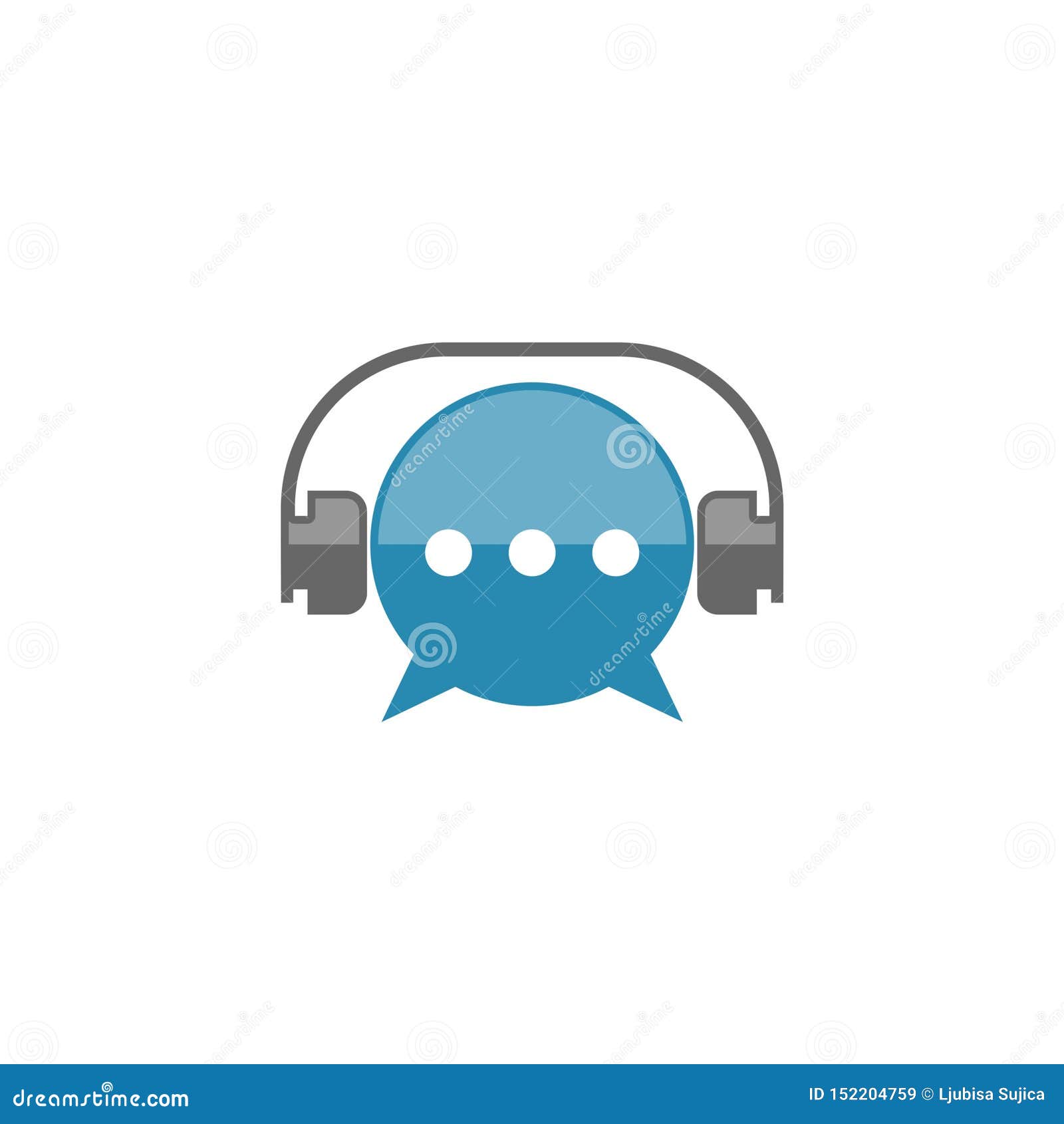 Voice Chat Logo Template Design Stock Illustration - Illustration of ...