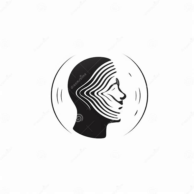 Voice Command Control Sound Waves Head Silhouette Speaking Logo Stock ... Voice Command Control Sound Waves Head Silhouette Speaking Logo Stock ...