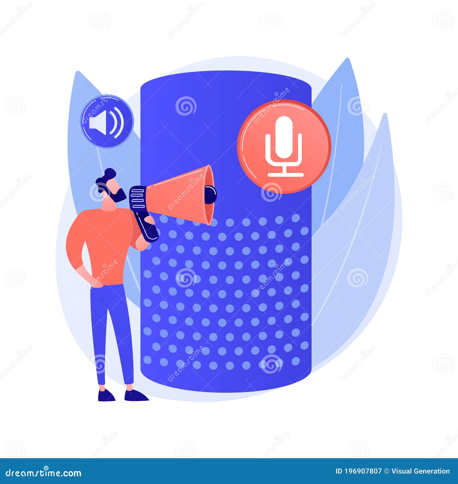 Voice Control Abstract Concept Vector Illustration. Stock Vector ...