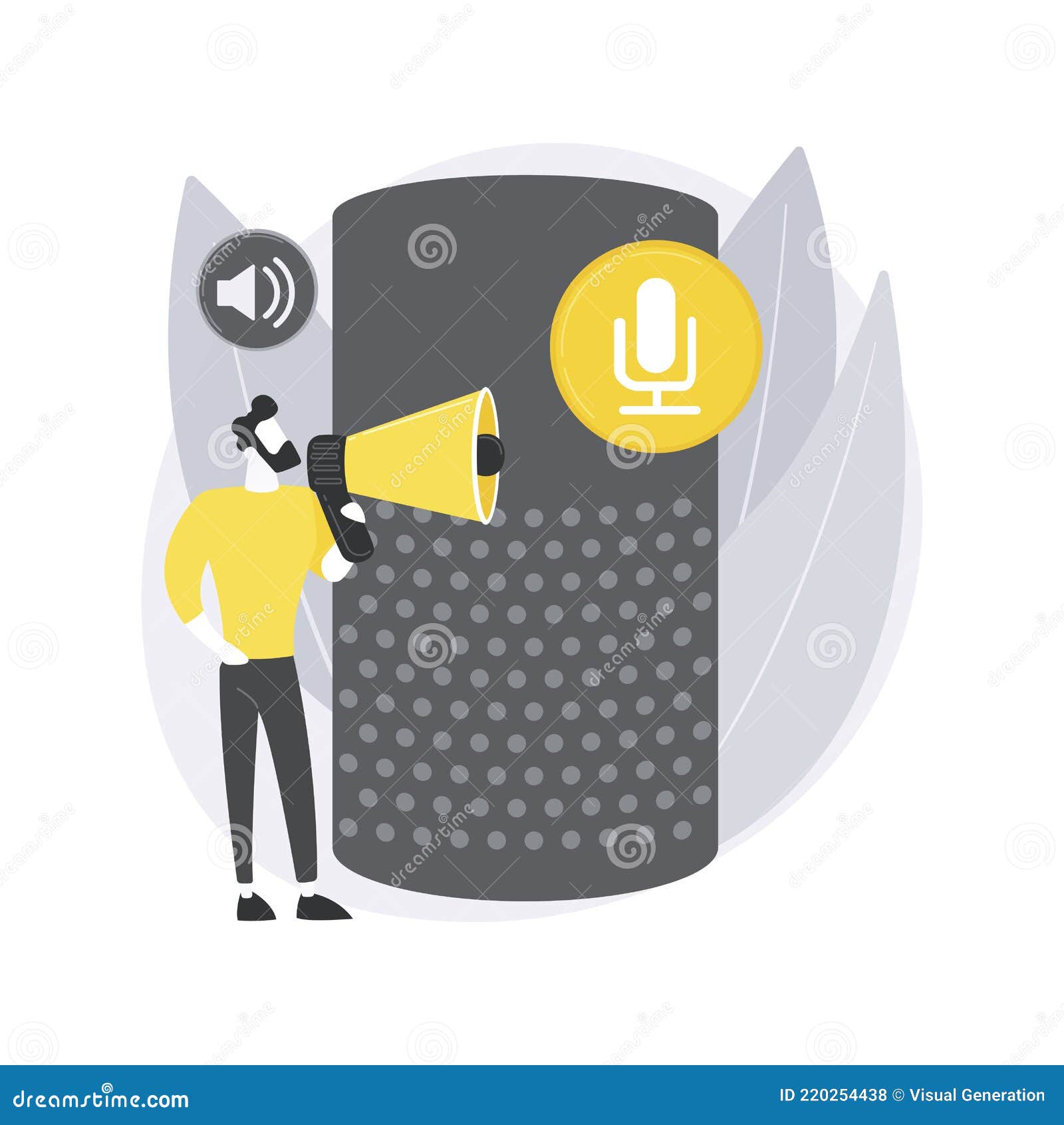 Voice Control Abstract Concept Vector Illustration. Stock Vector ...