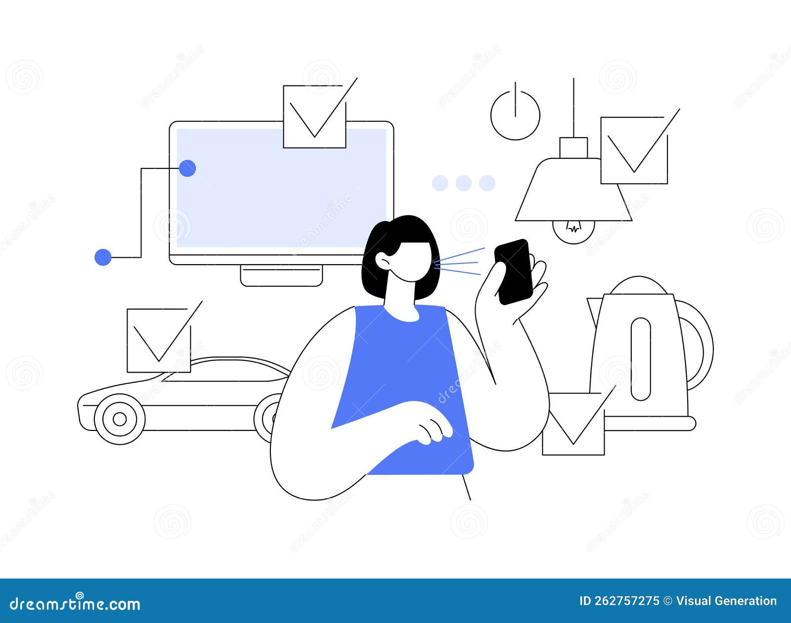 Voice Control Abstract Concept Vector Illustration. Stock Vector ...