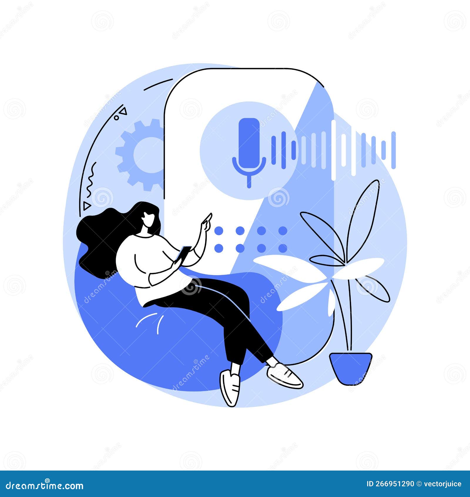 Voice Control Abstract Concept Vector Illustration Stock Vector ...