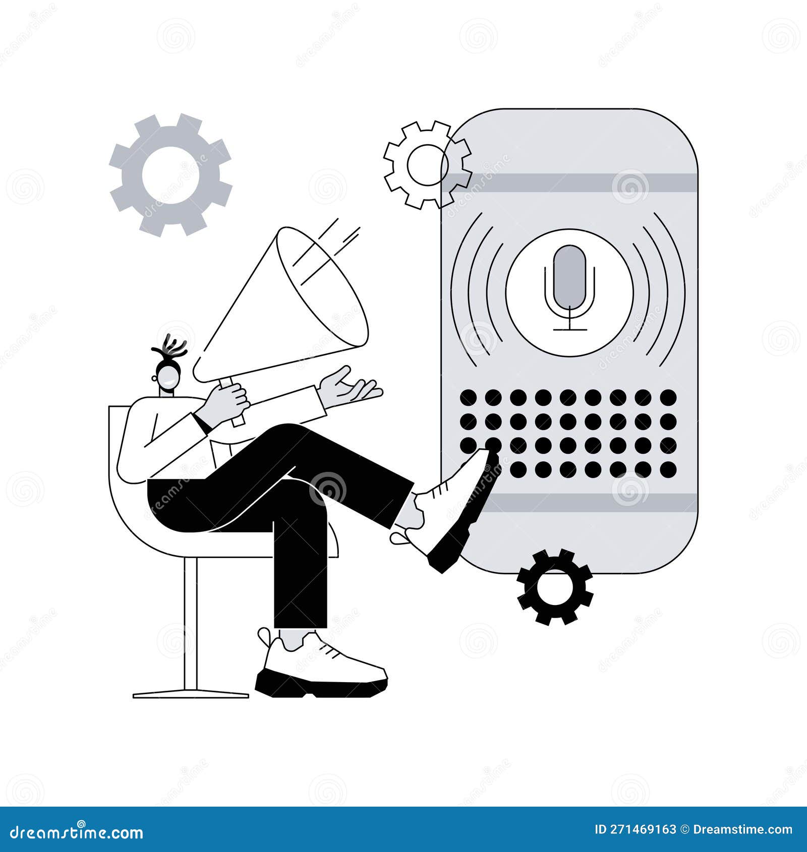 Voice Control Abstract Concept Vector Illustration. Stock Vector ...