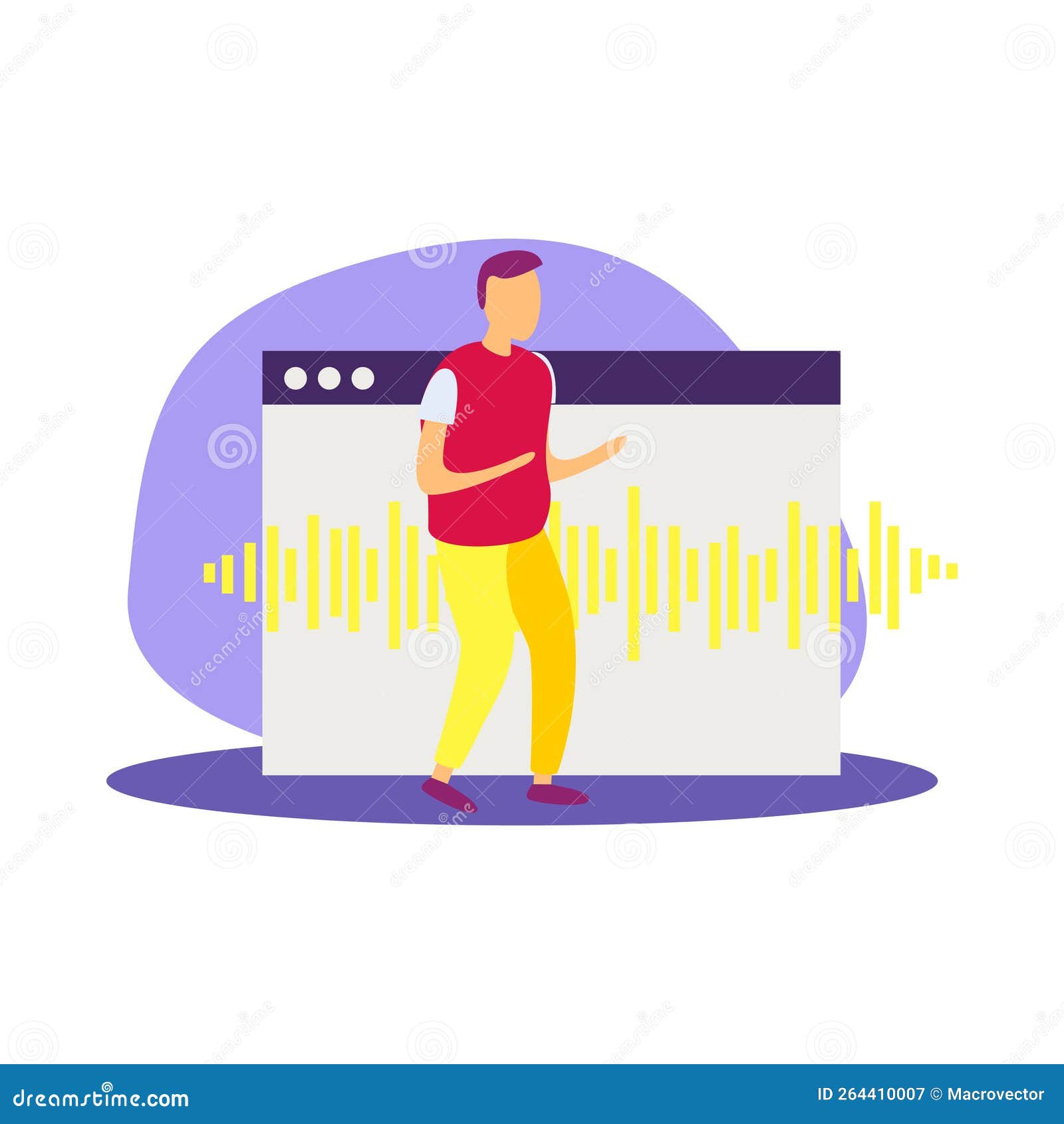 Voice Control App Composition Stock Vector - Illustration of question ...