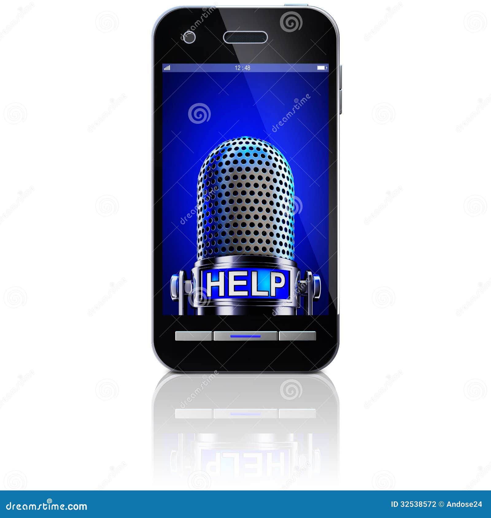 Voice control stock illustration. Illustration of screen - 32538572