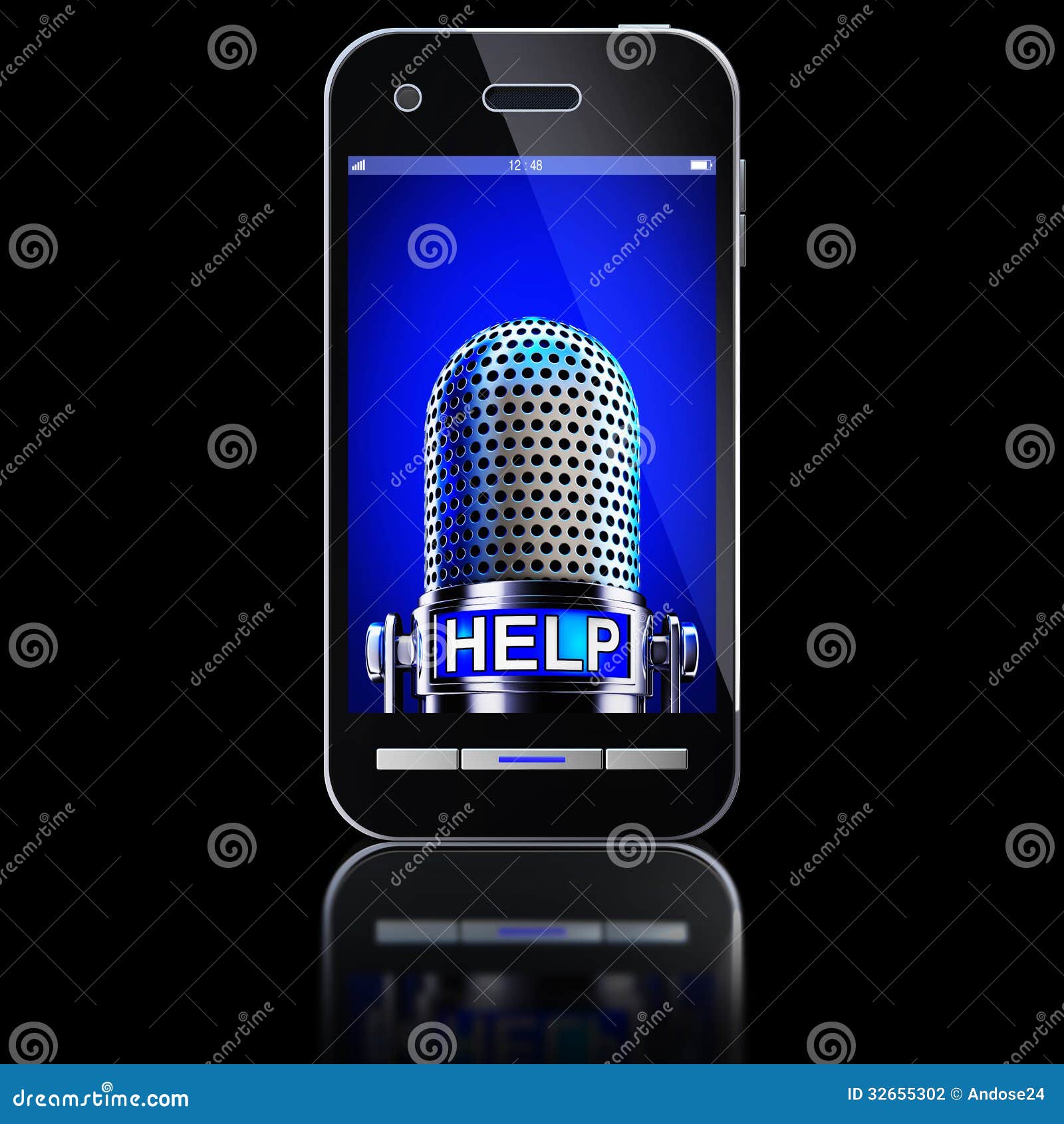 Voice control stock illustration. Illustration of control - 32655302