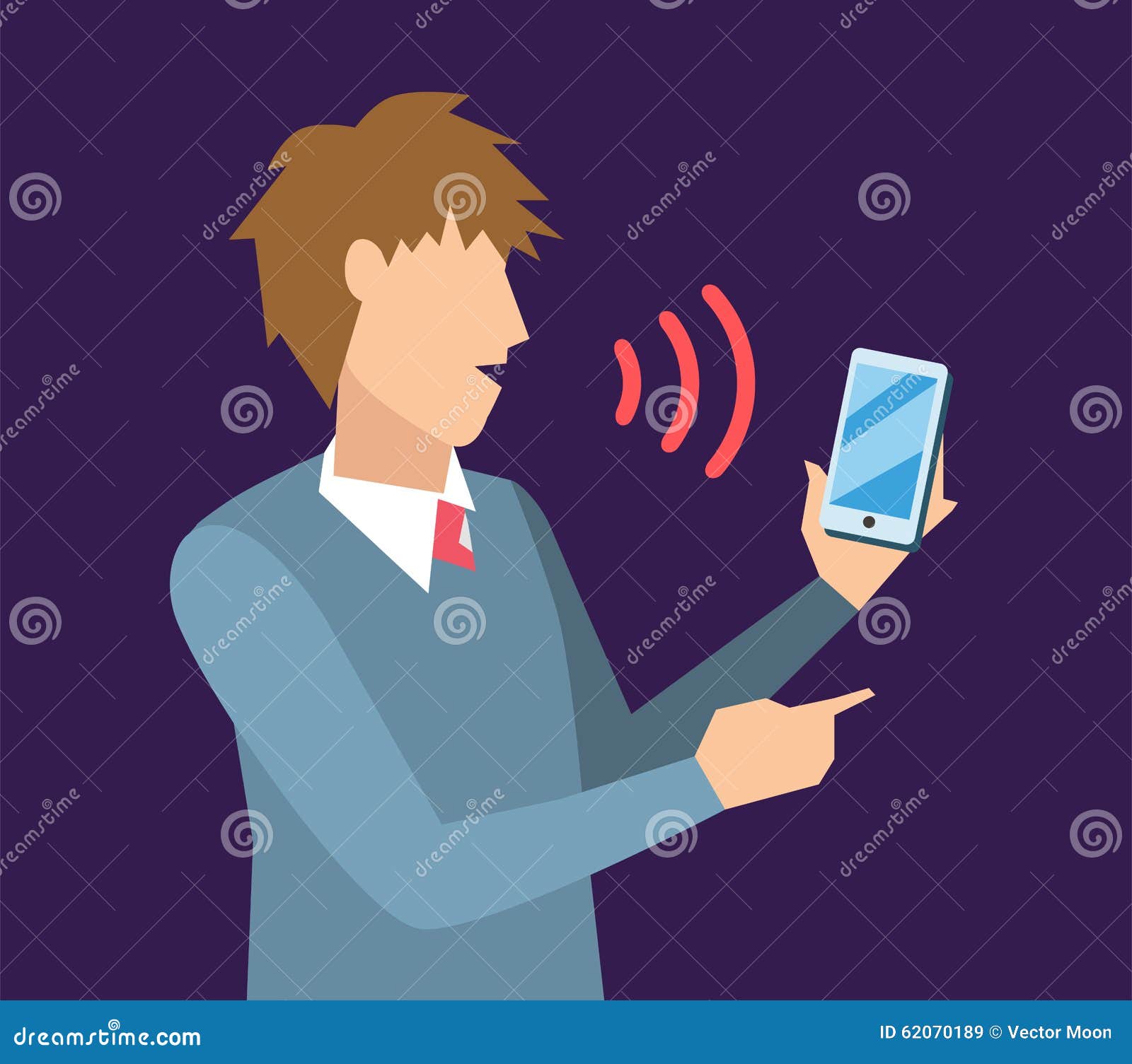 Voice Control Vector Illustration. Smart Computer Stock Vector ...