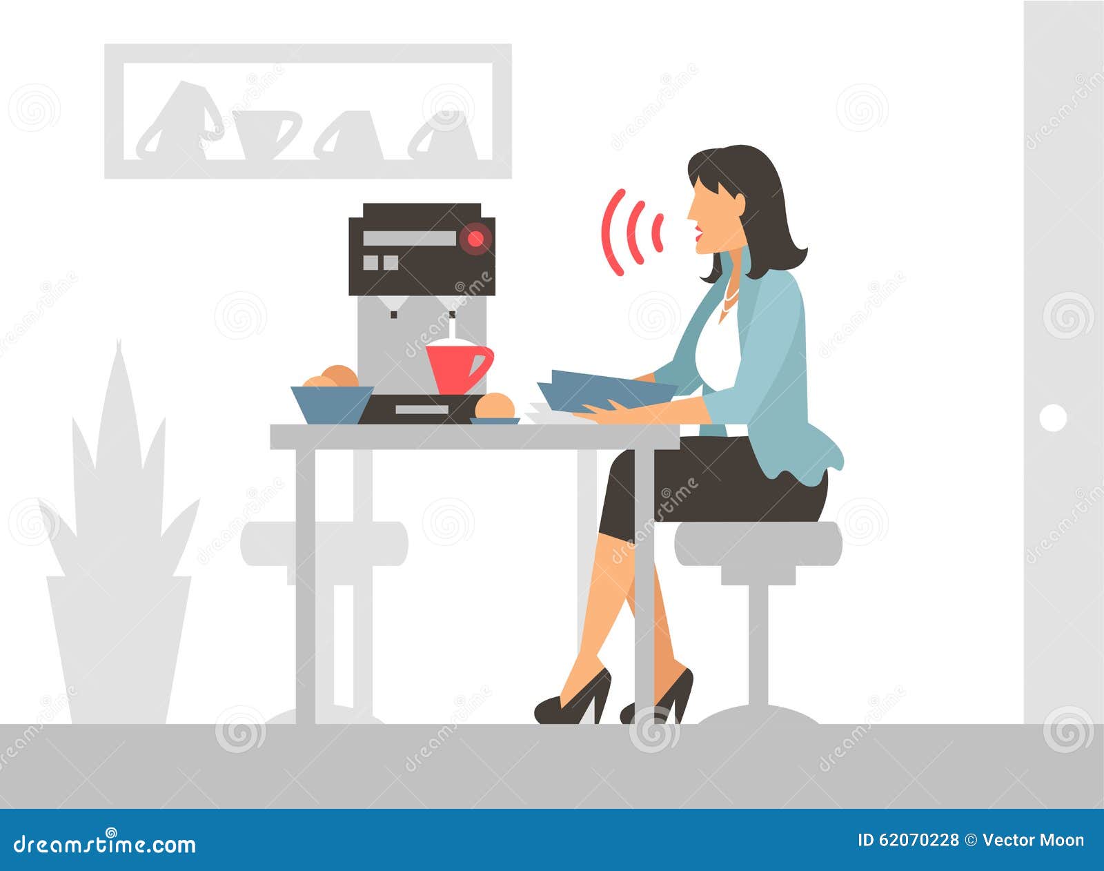 Voice Control Vector Illustration. Smart Computer Stock Vector ...