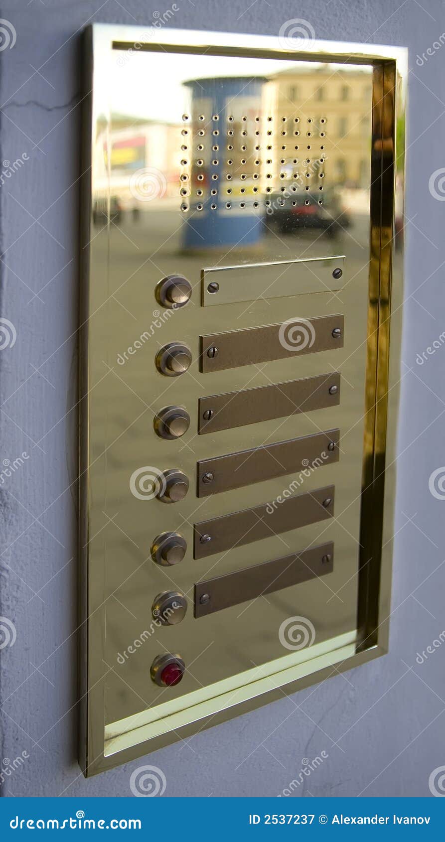 A voice intercom system stock image. Image of number, gate - 2537237
