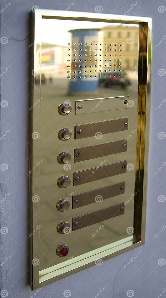 A voice intercom system stock image. Image of number, gate - 2537237