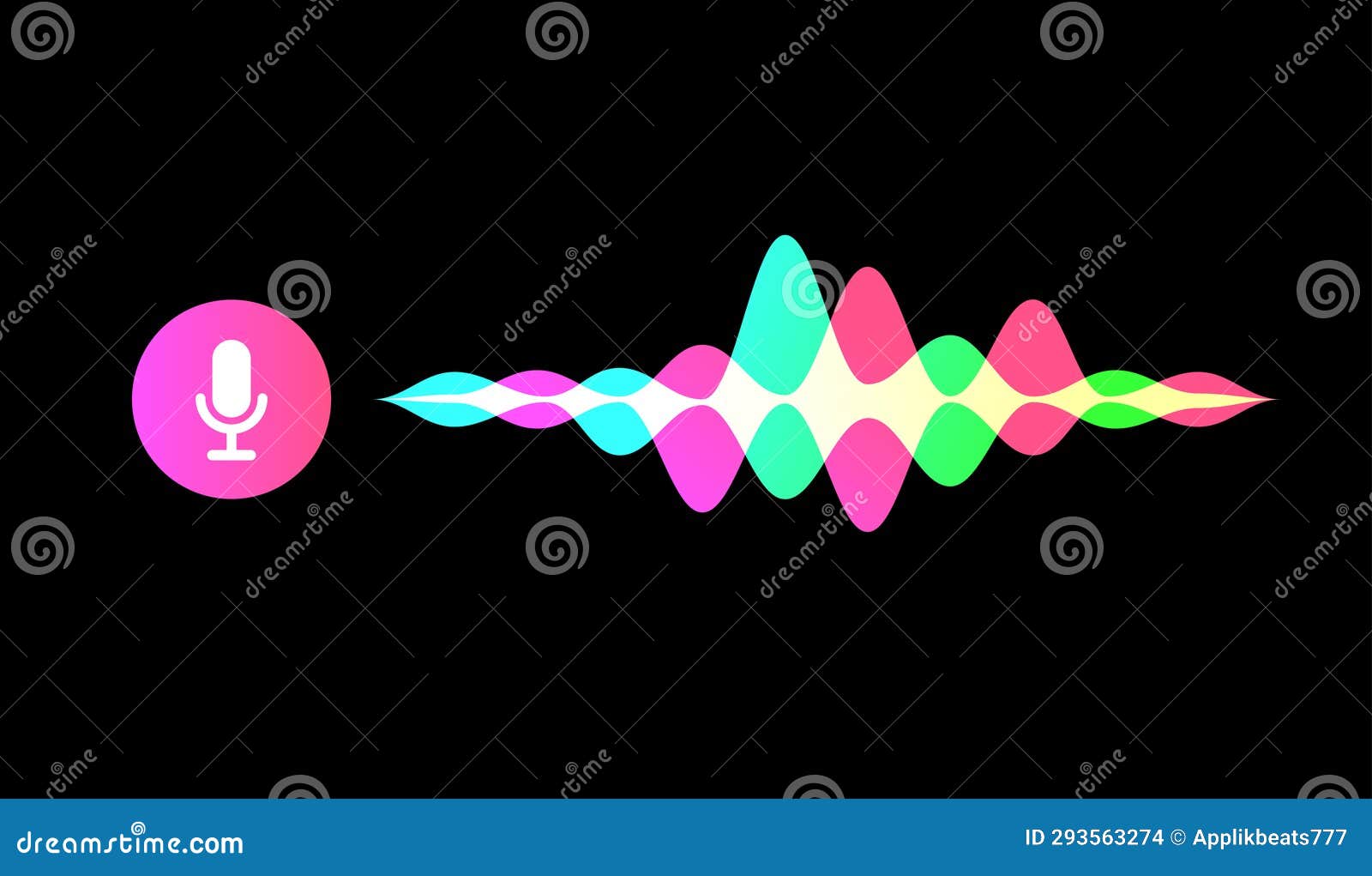 Voice Message, Audio Chat Interface and Record Play Bubble, Vector ...
