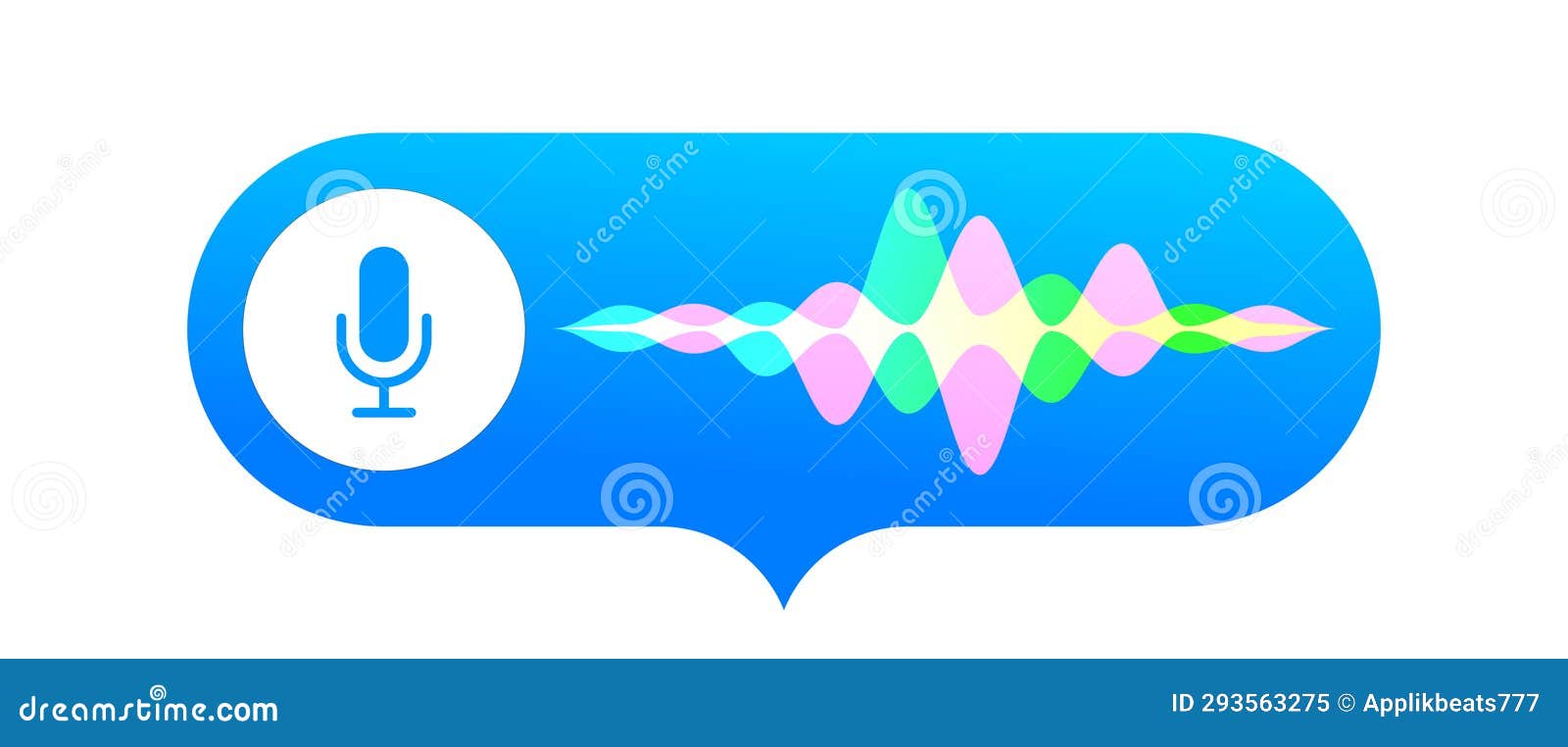 Voice Message, Audio Chat and Record Play Bubble, Vector Messenger ...