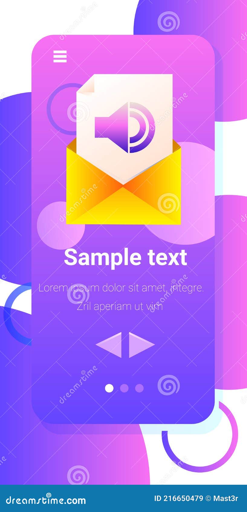 Voice Message Audio Letter in Envelope Instant Messenger Audio Chat ...