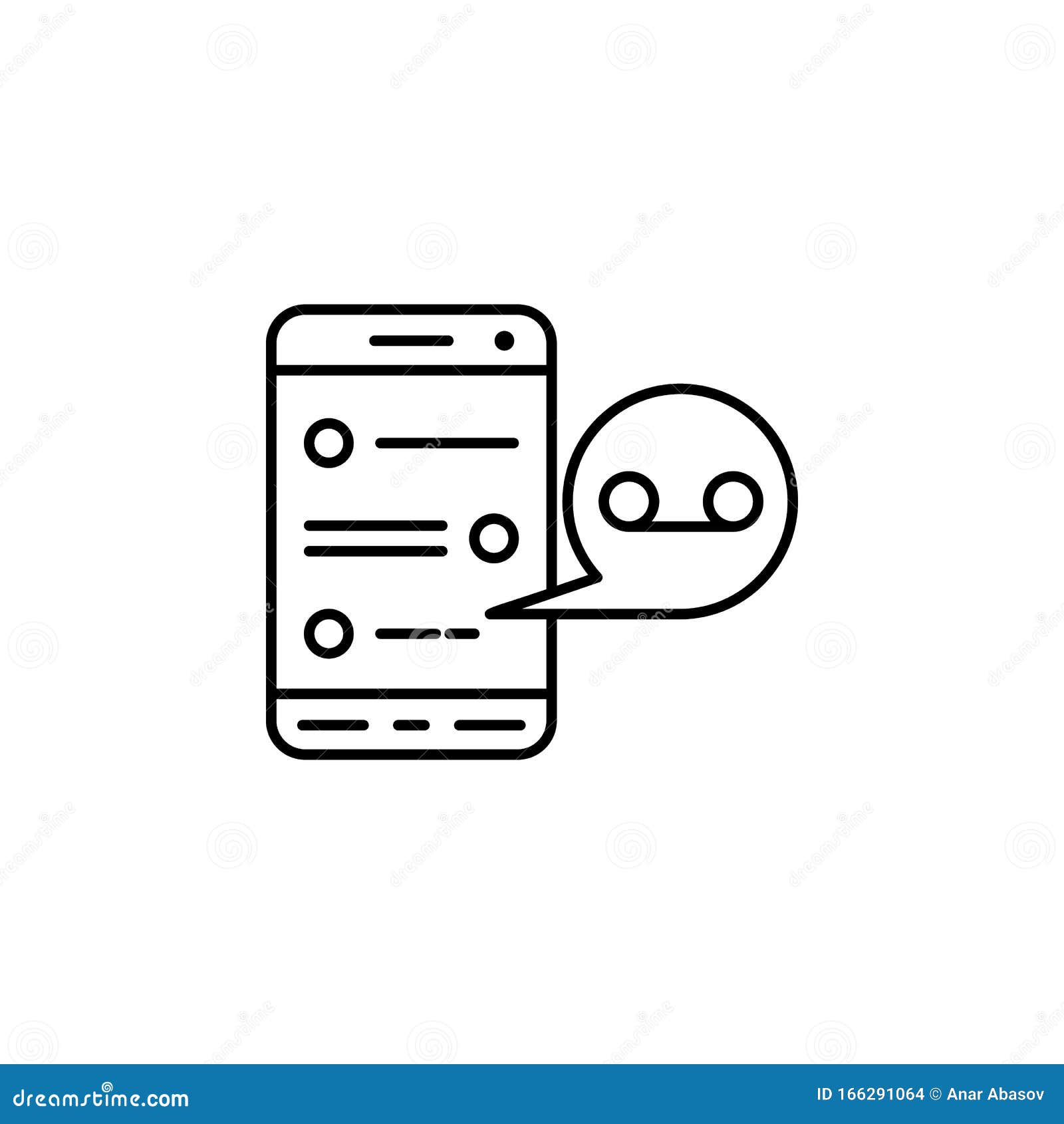 Voice Message, Communication Icon. Element of Communication Thin Line ...