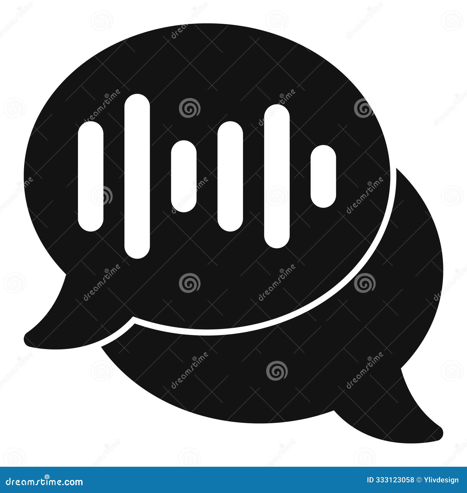 Voice Message Icon Showing Audio Communication Stock Vector ...