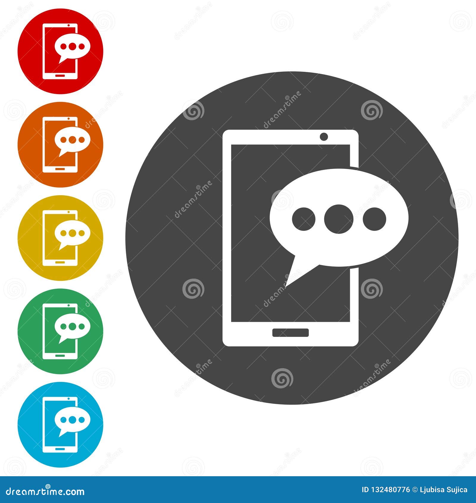 Voice message icon stock vector. Illustration of electronic - 132480776