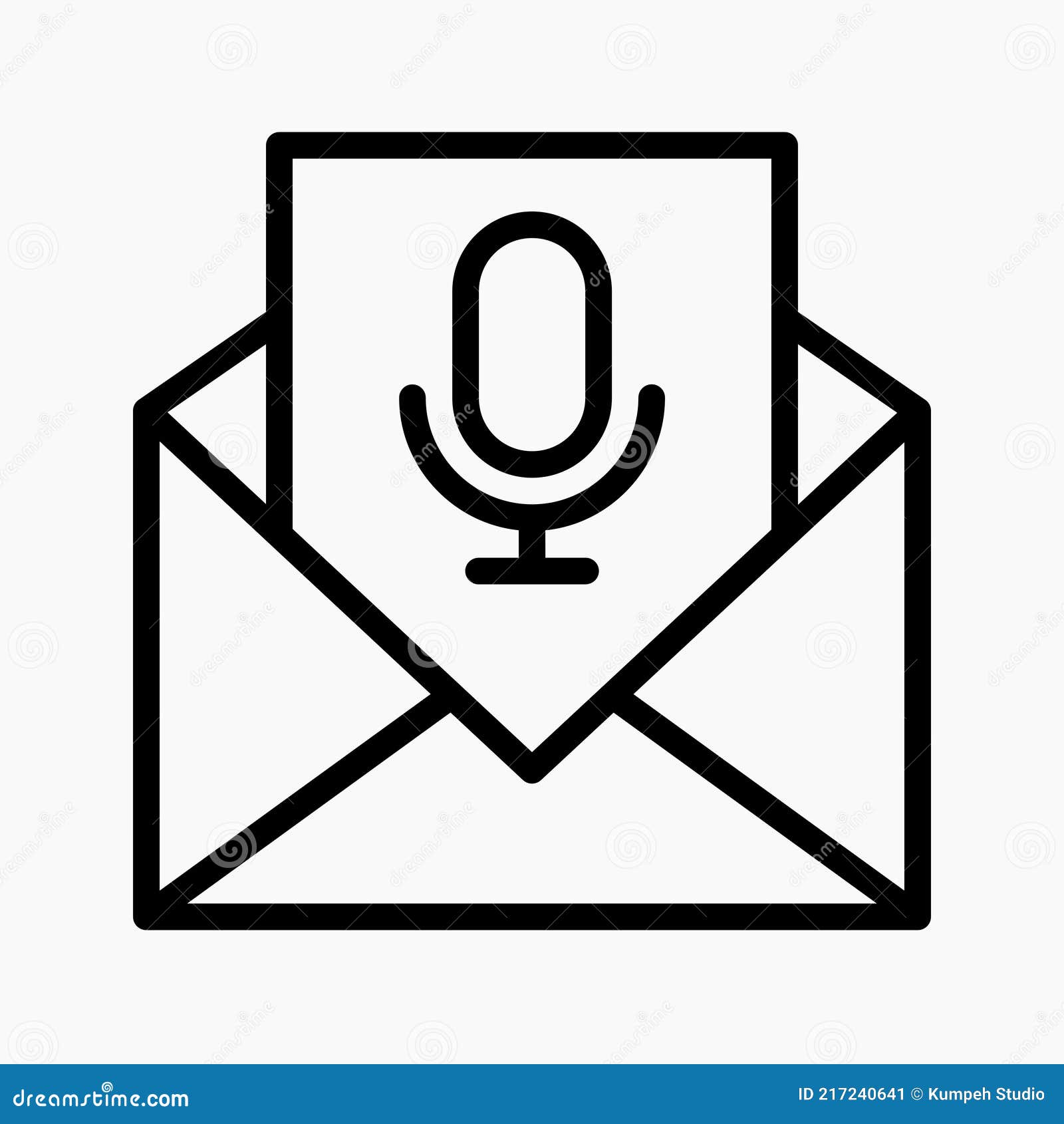 Voice Message Icon Vector on Blank Background Stock Vector ...