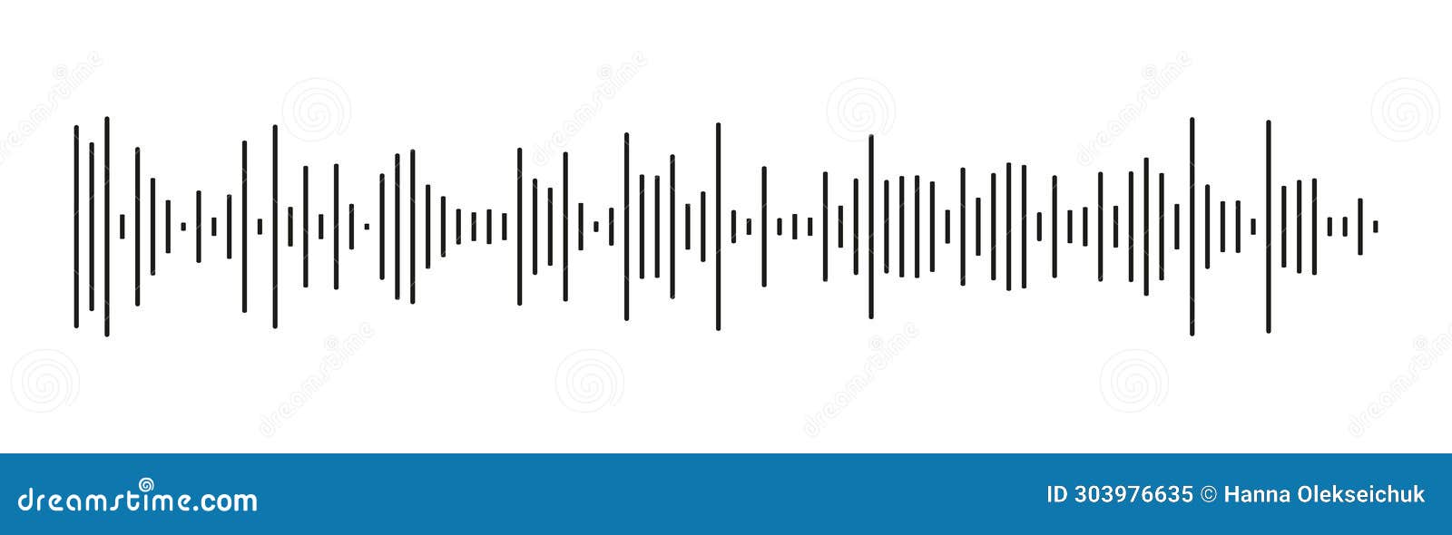 Voice Message Template. Audio Chat Speech Sound Wave Icon. Equalizer ...