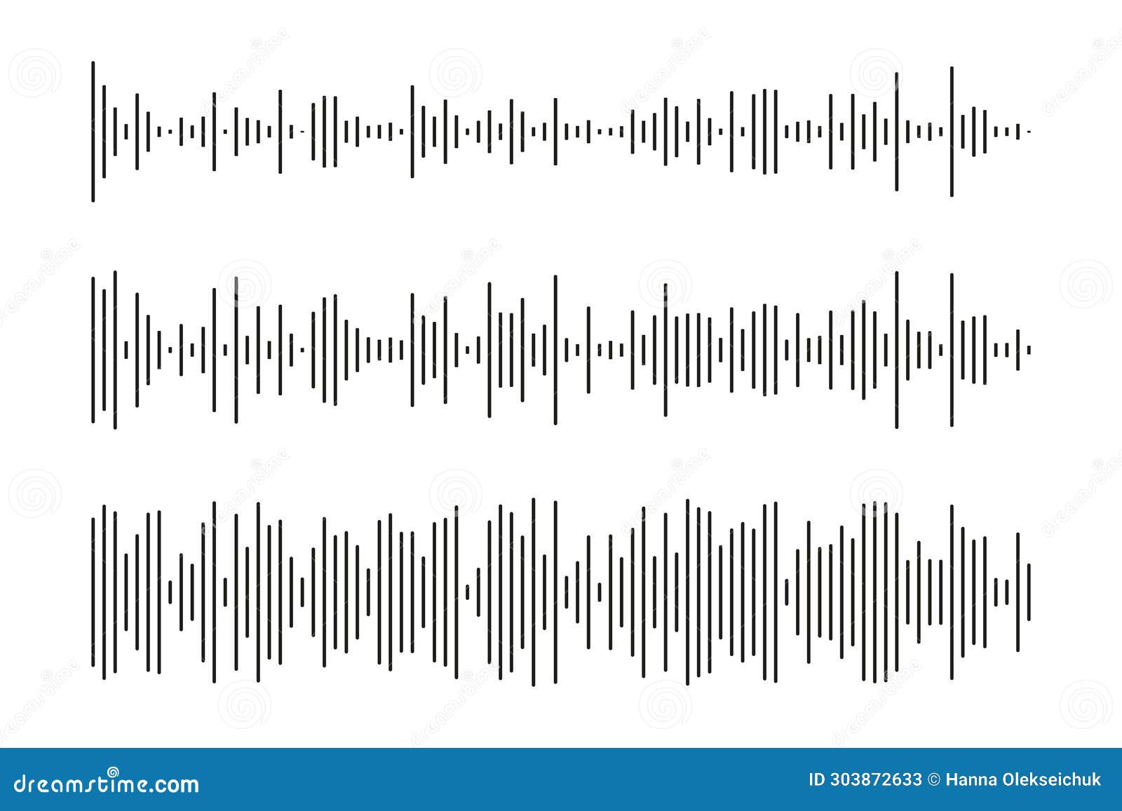 Voice Message Template. Equalizer Symbols. Audio Chat Speech Sound Wave ...