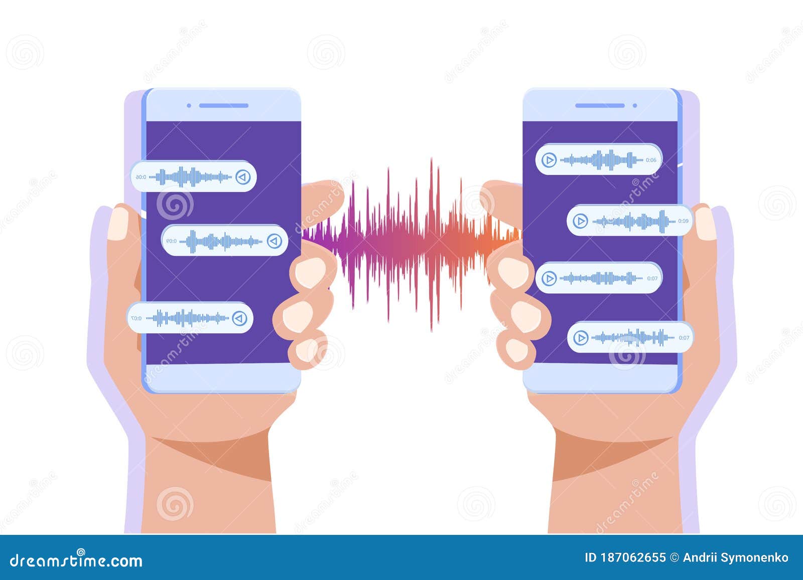 Voice Messages , Event Notification. Vector Illustration. Stock Vector ...