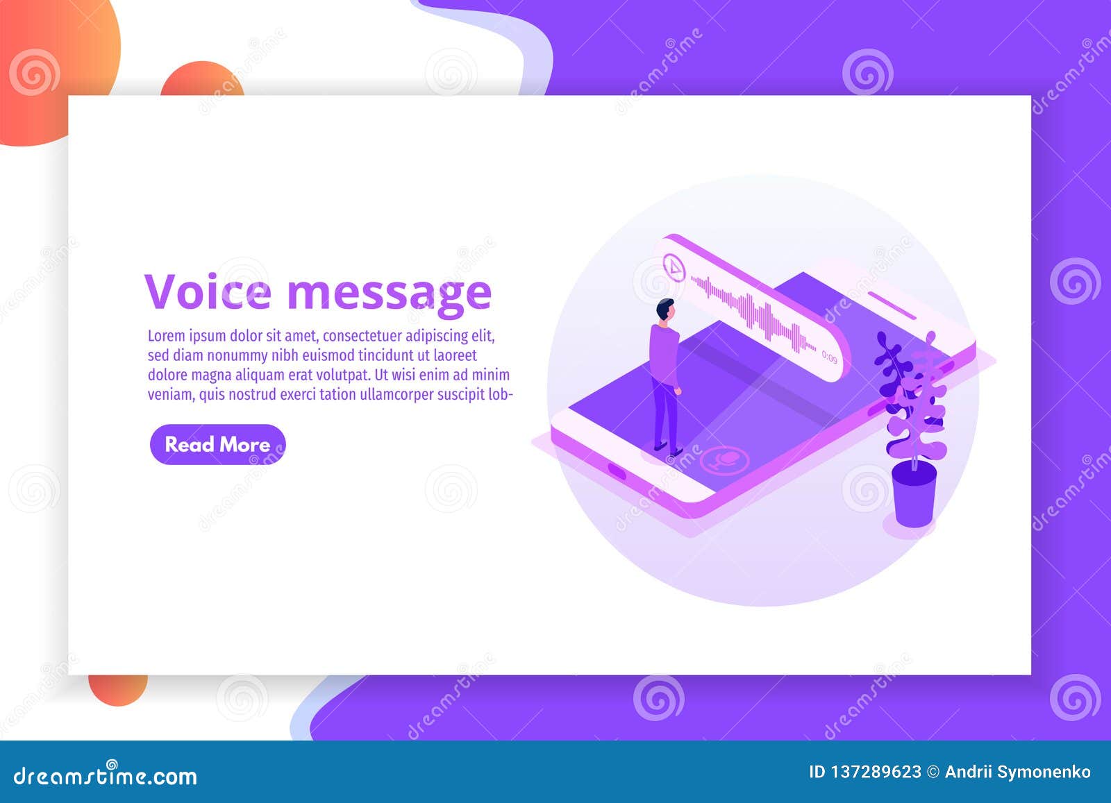Voice Messages Isometric, Event Notification. Stock Vector ...
