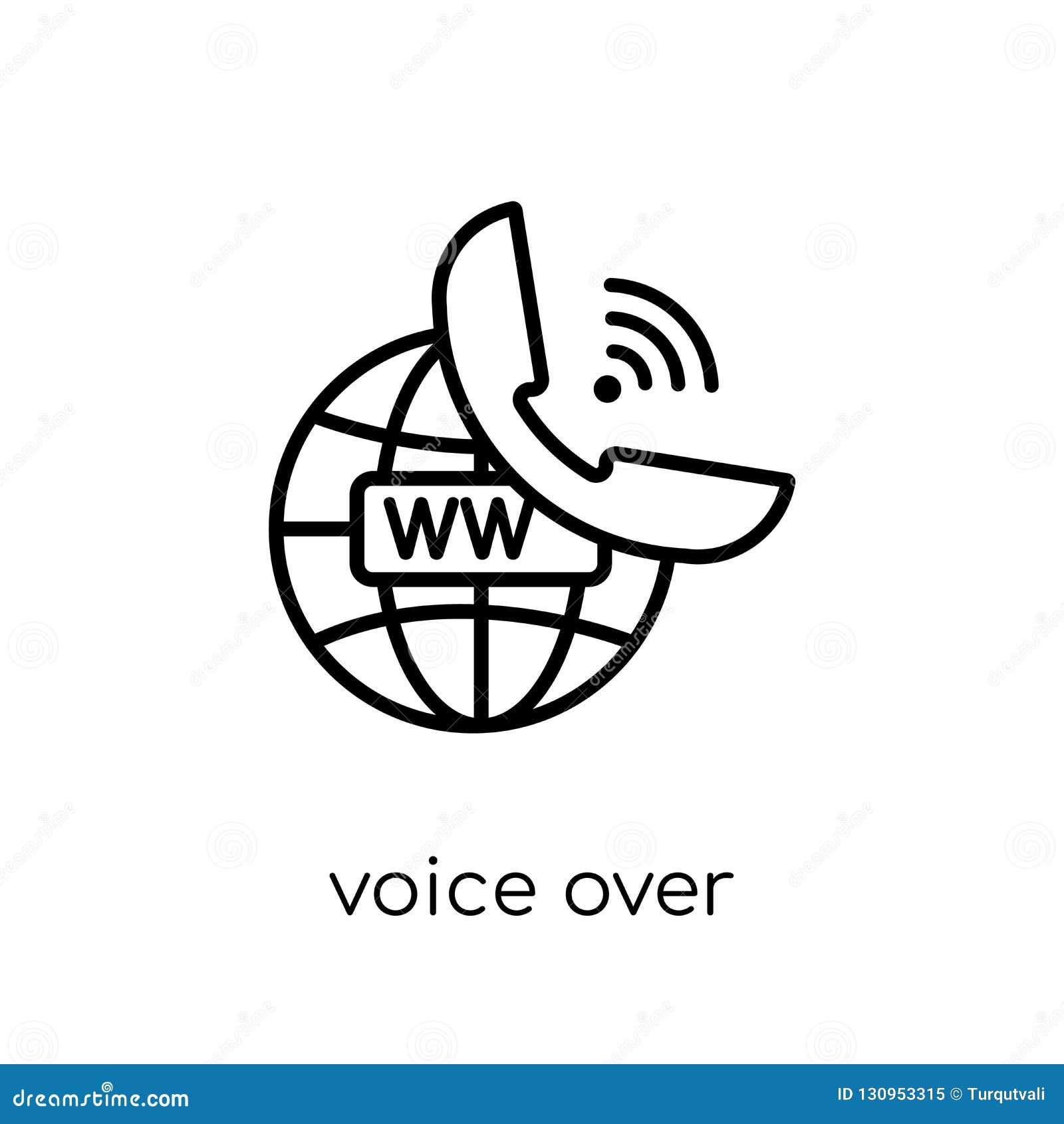 Voice Over Internet Protocol Icon. Trendy Modern Flat Linear Vector ... Voice Over Internet Protocol Icon. Trendy Modern Flat Linear Vector ...